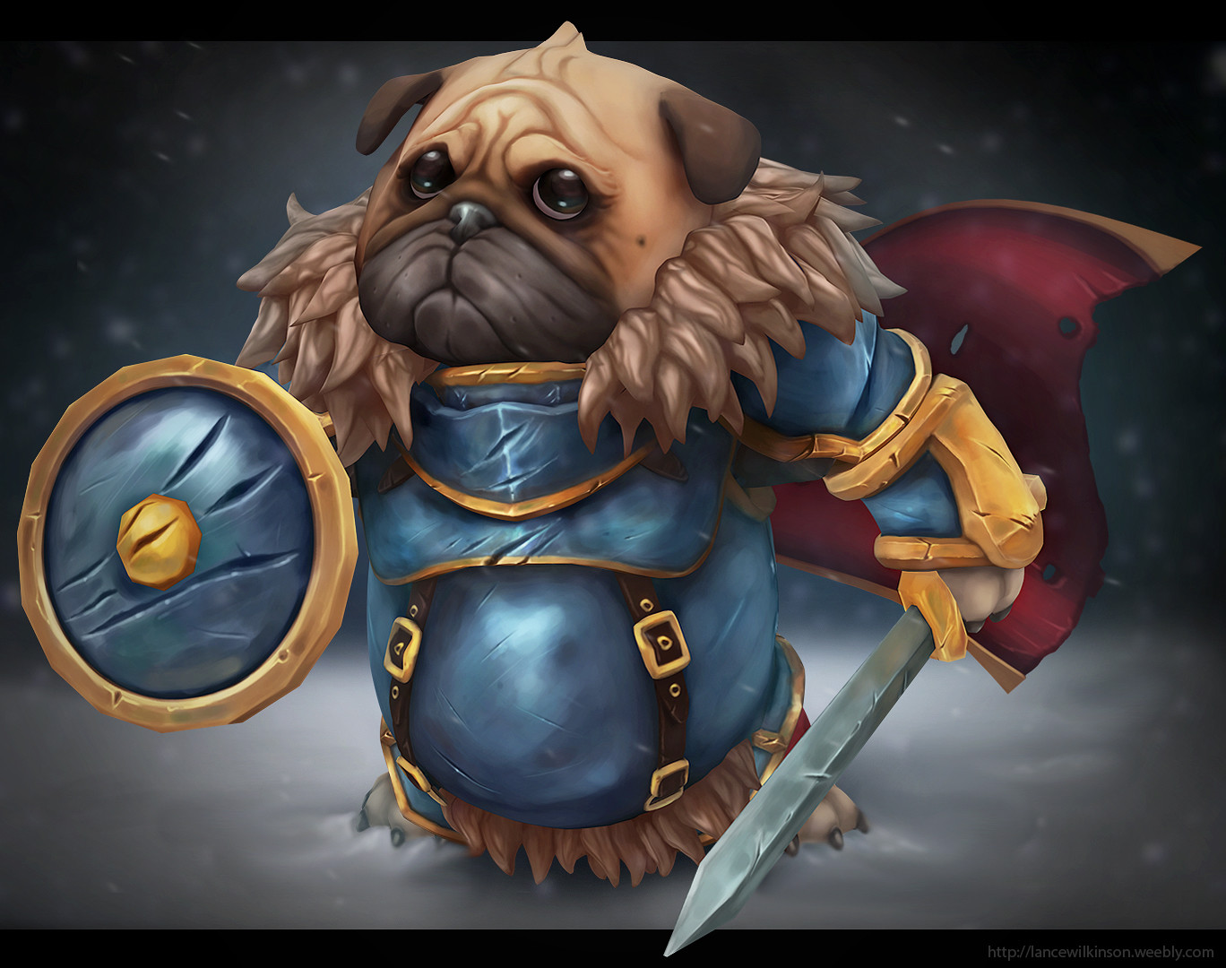 Lance Wilkinson - Hand Painted Pug Knight character