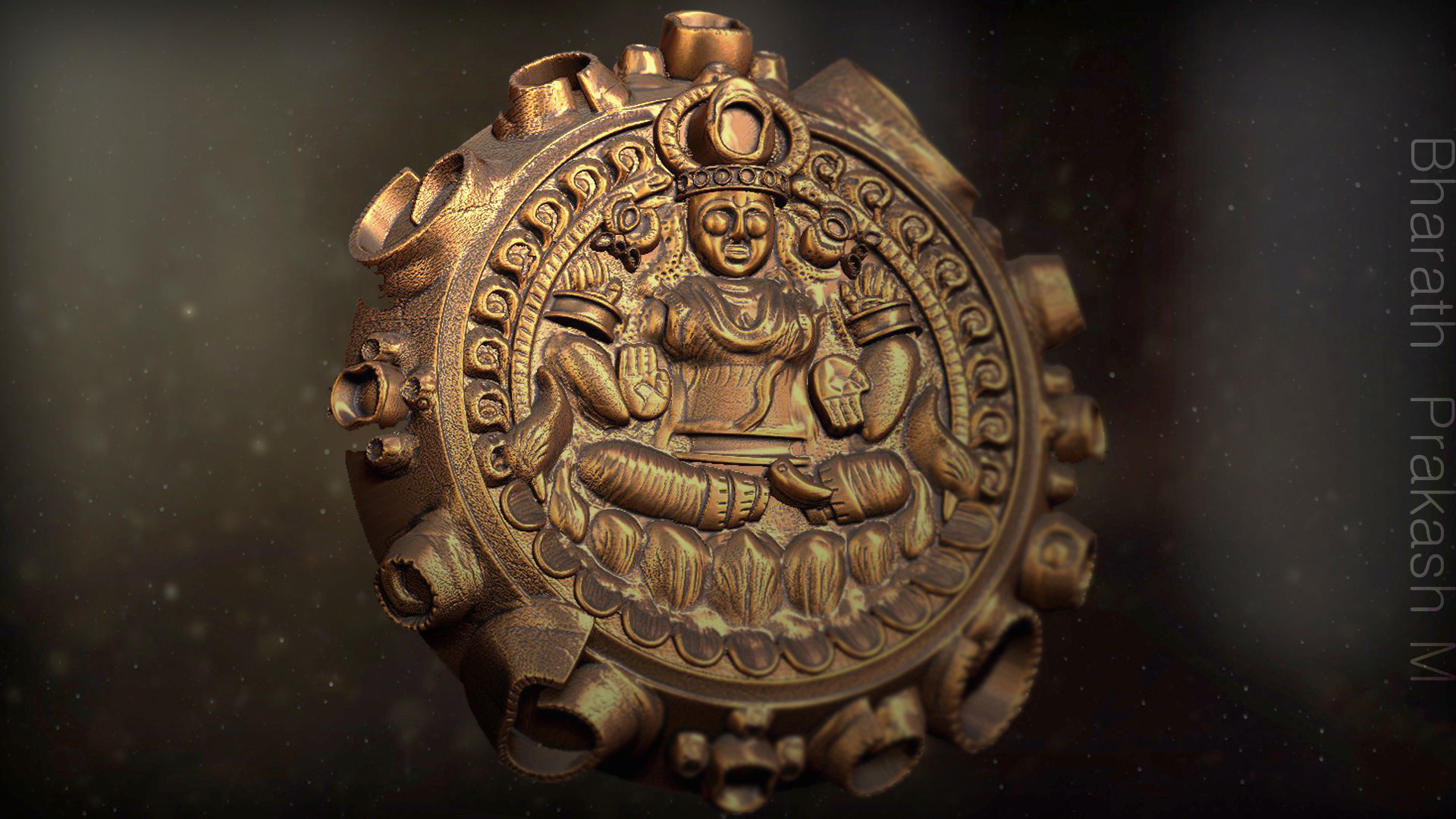 ArtStation - Ancient Craft. (Lakshmi devi Locket)