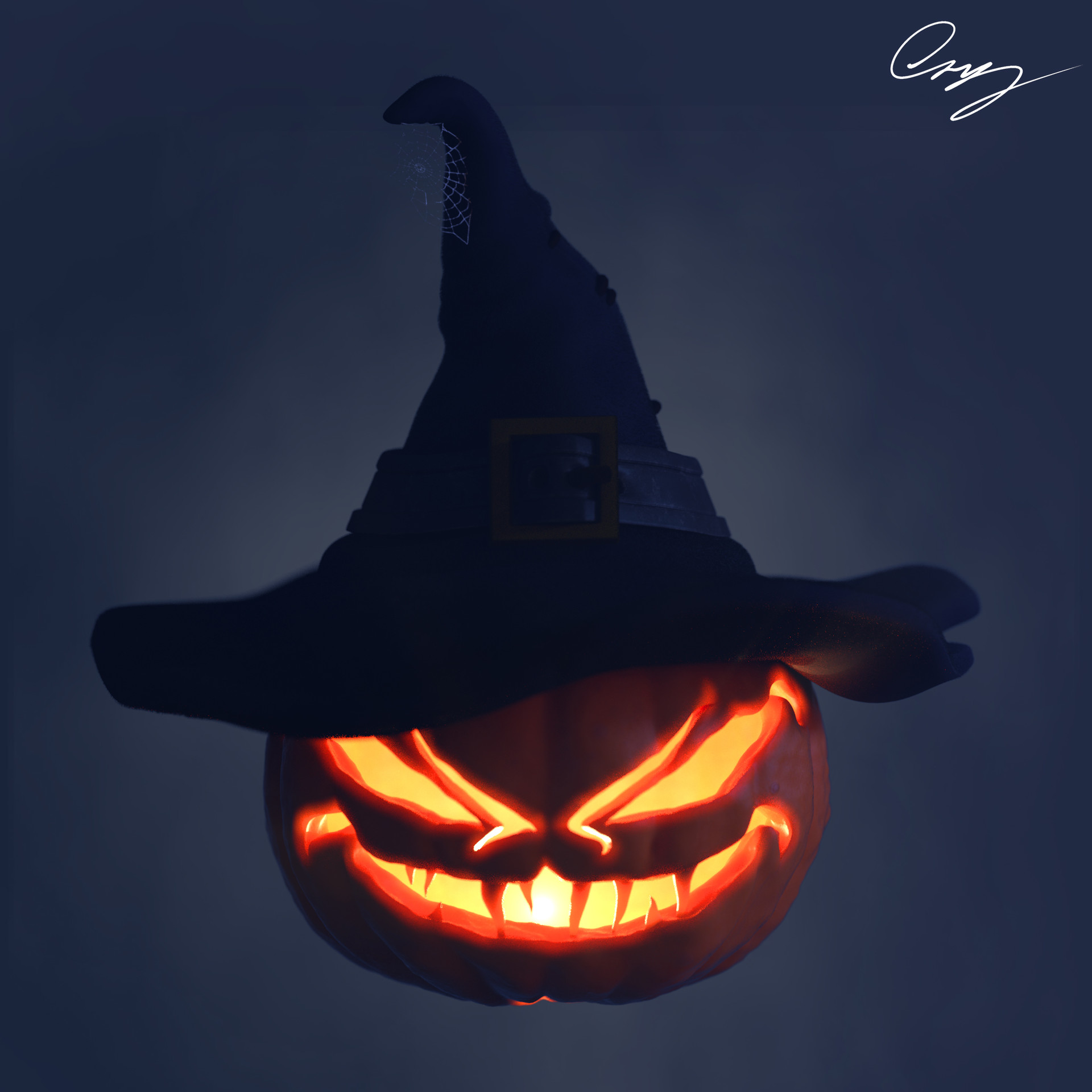 ArtStation - Halloween Evil Pumpkin