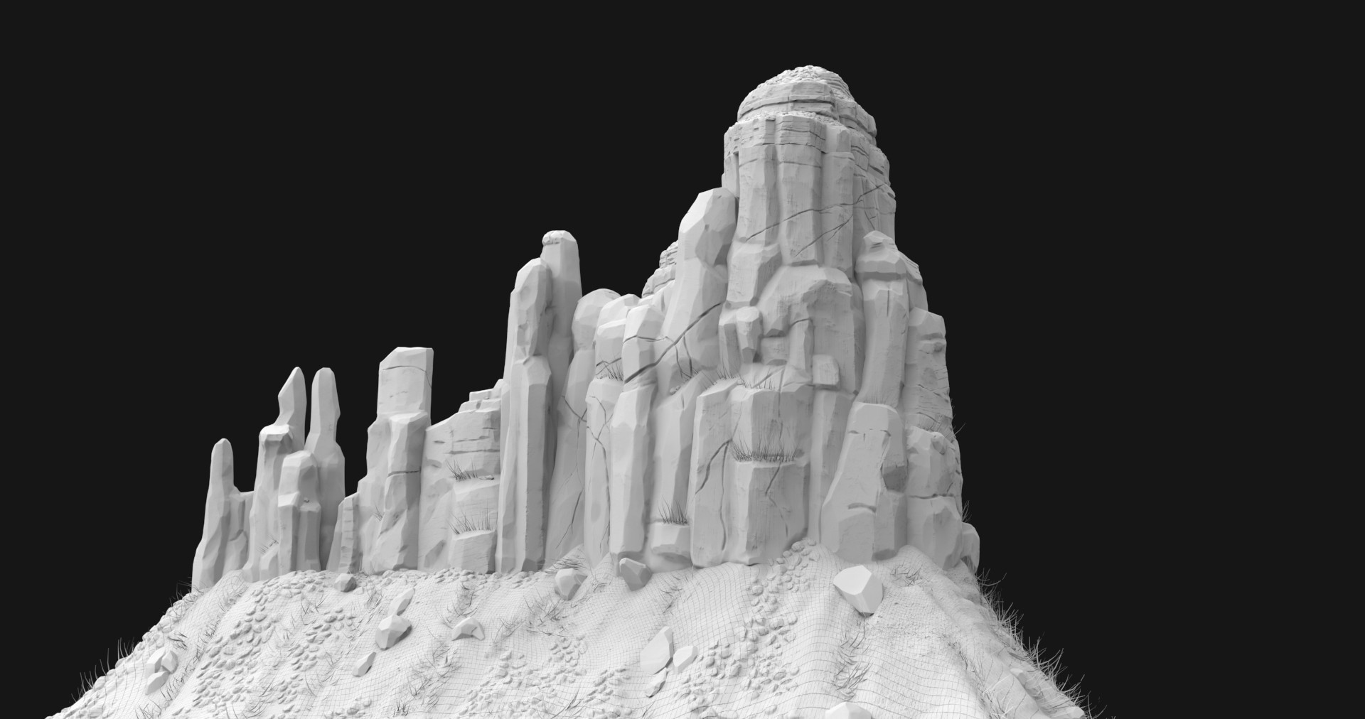 ArtStation - Cliff sculpting practice