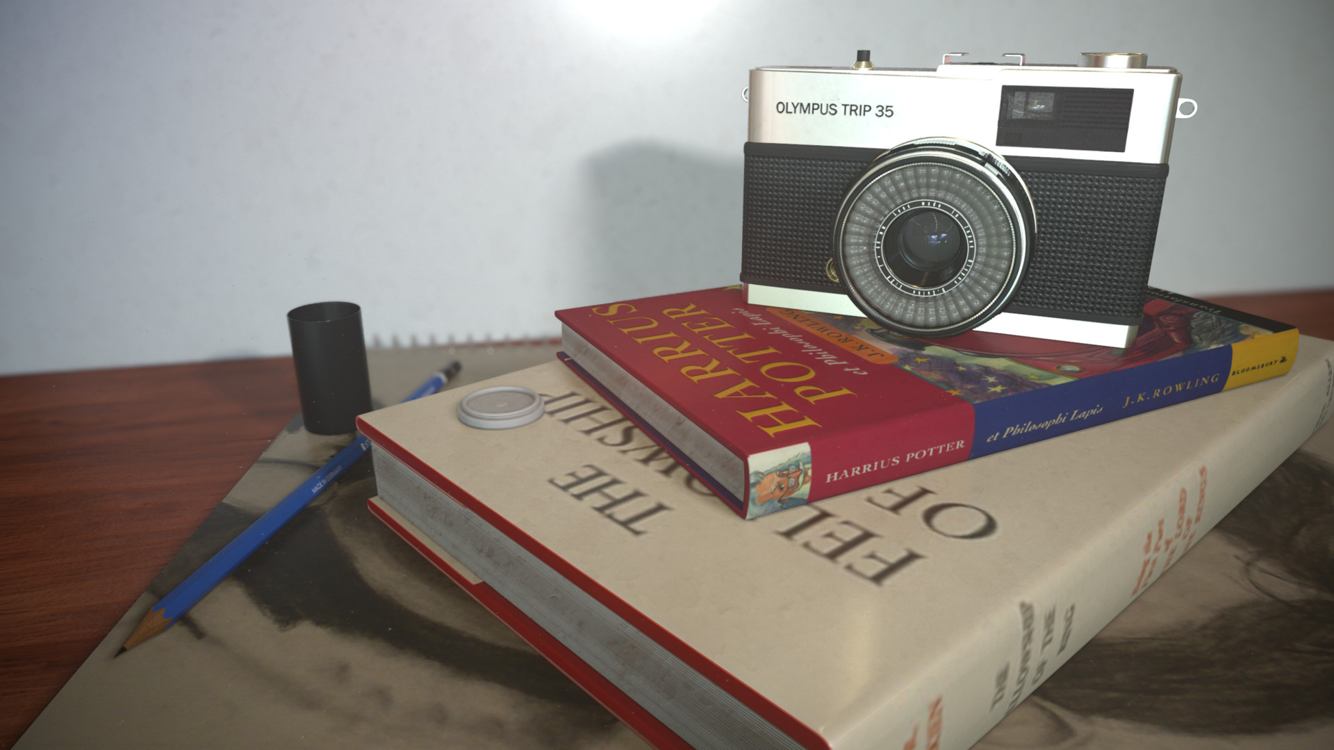ArtStation - Camera and book scene