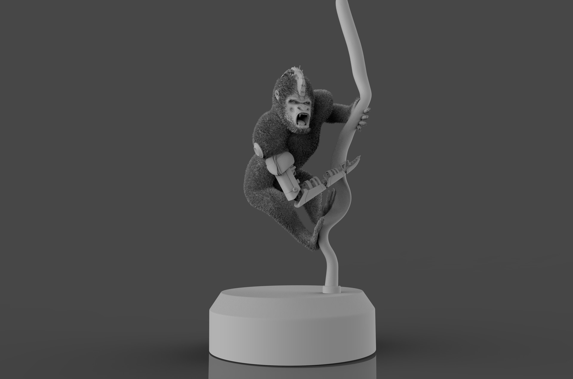 ArtStation - Monkey Fast Sculpt 7 hours