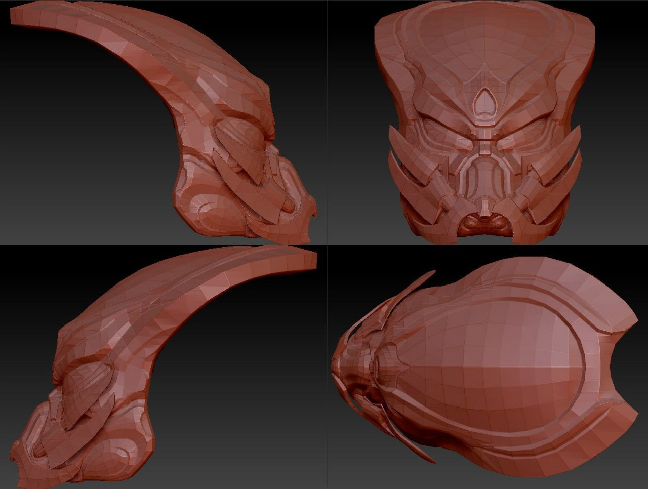 ArtStation - Predator Mask (3d Model's to Cosplay)