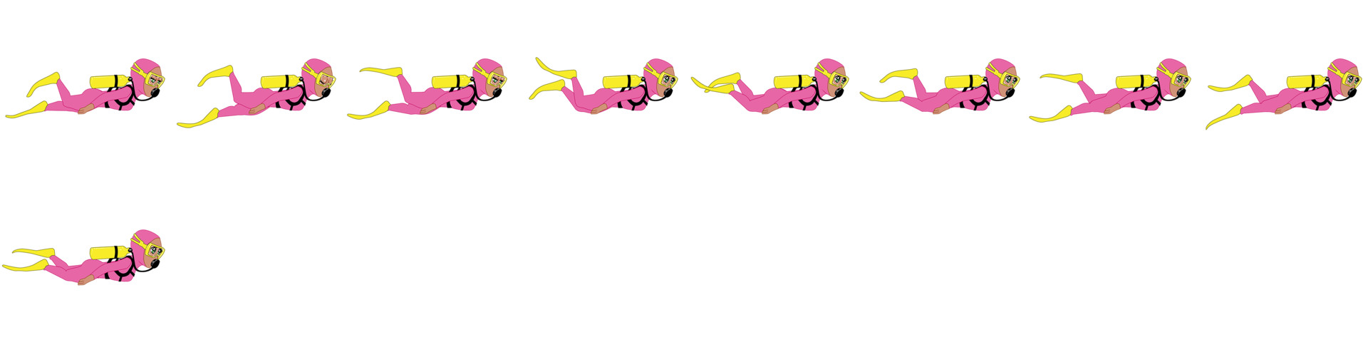 Noah Brandow - Scuba Diver Sprite Sheets