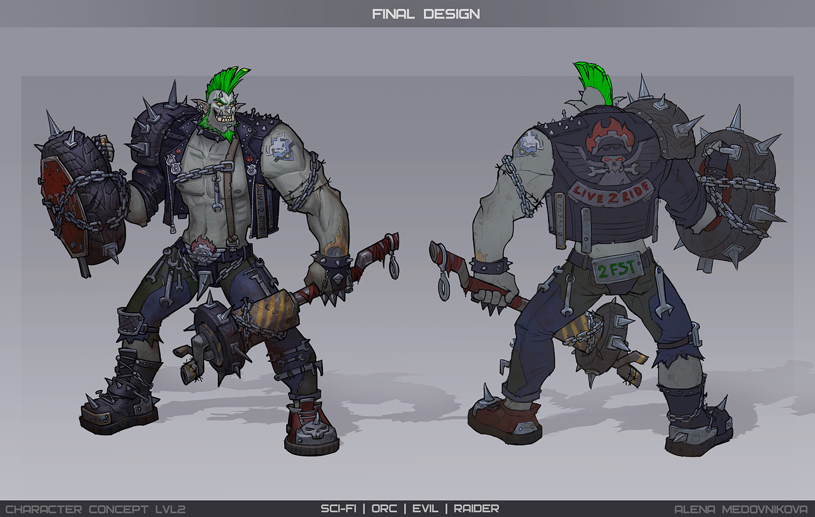 ArtStation - Postapoc Orc concept