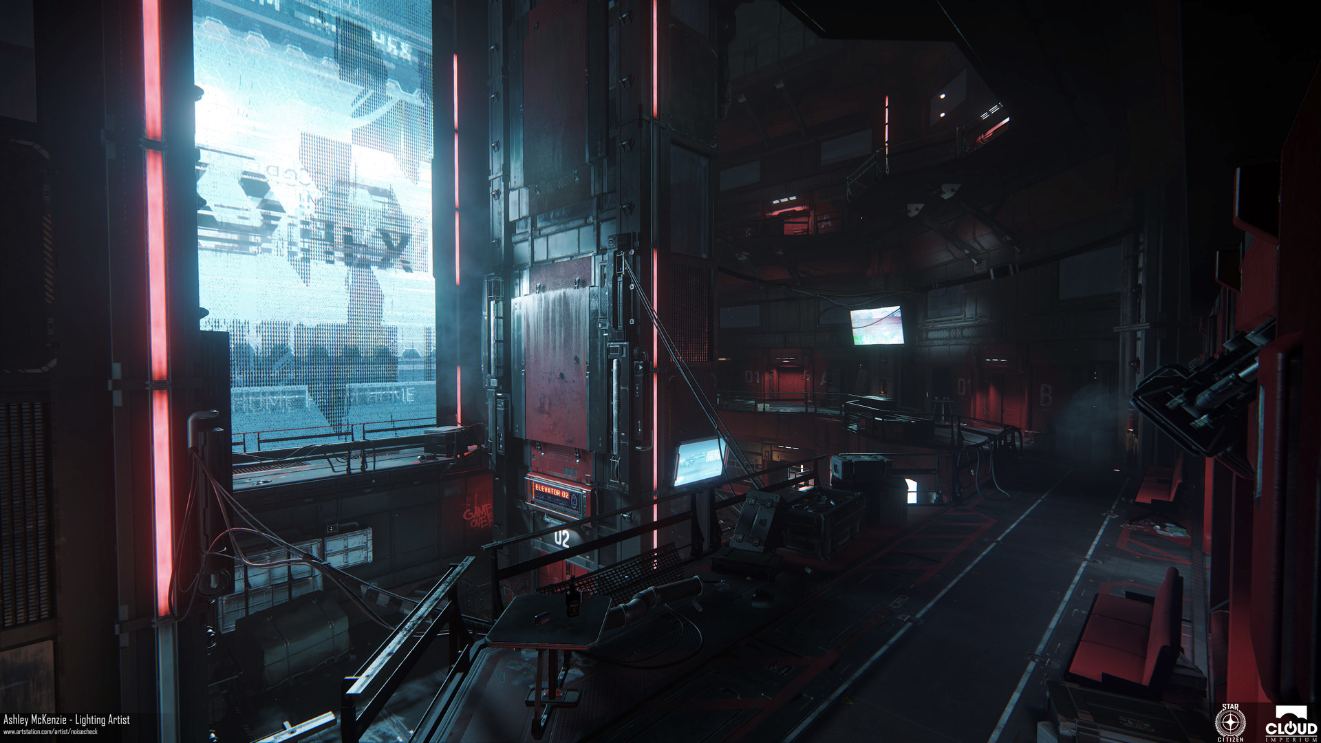 Ashley McKenzie - Star Citizen - Grim Hex Main Hub Lighting