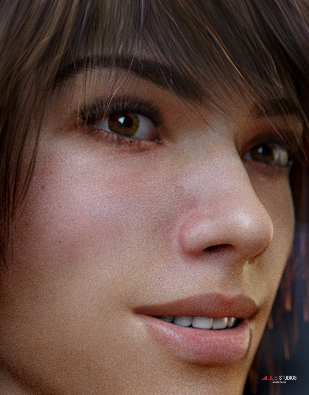 JLE Studios / i-U Asset Studios - Blender 3D 8k skin texturing study