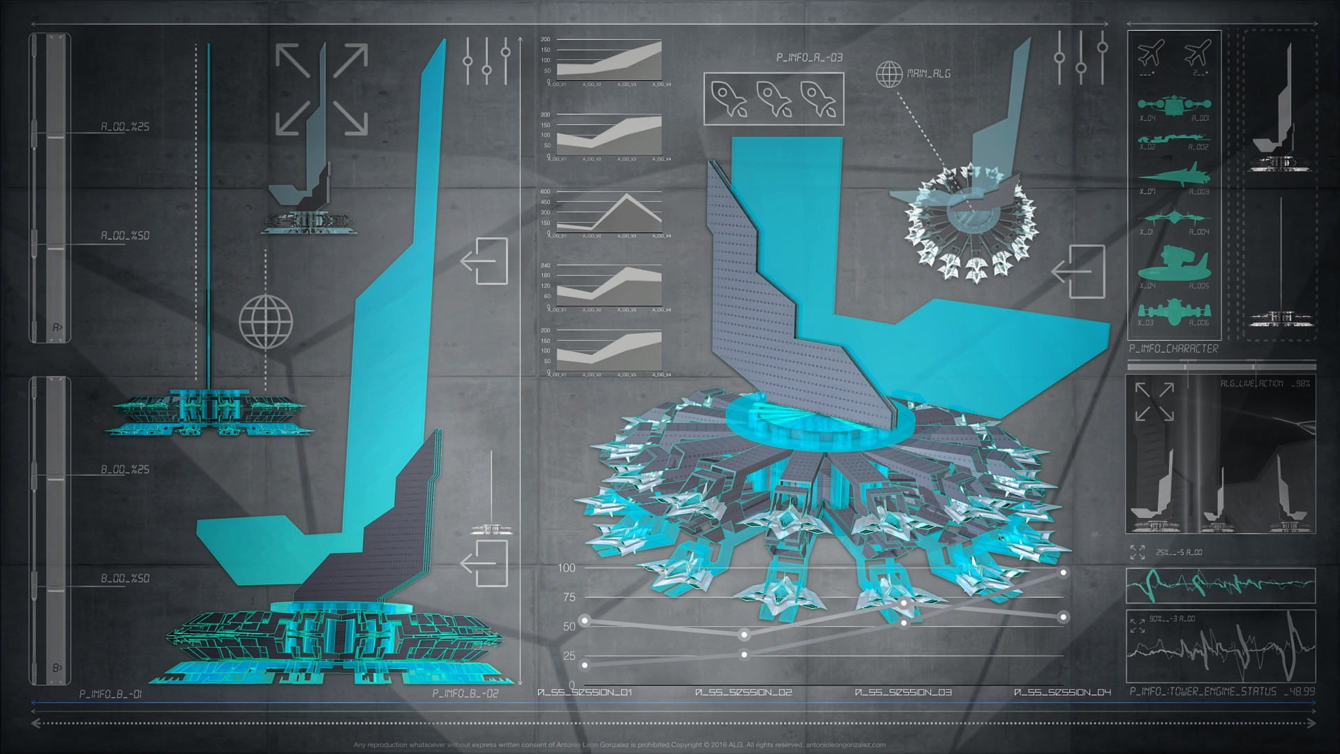 ArtStation - THE SPACESHIPS A_00 SERIES [UI_INTERFACE_TOWER_ANALISYS ...