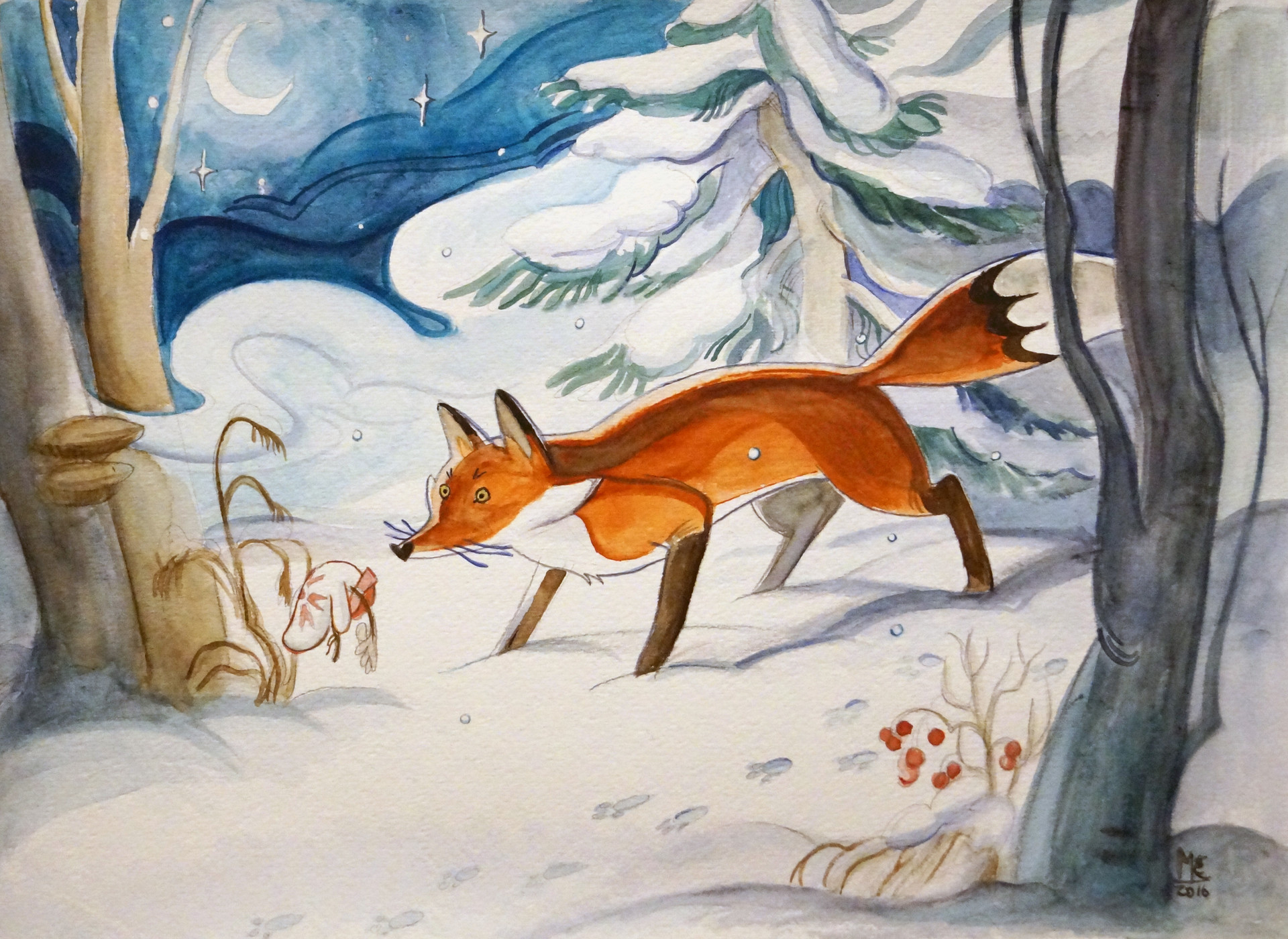 ArtStation - Fox and mitten