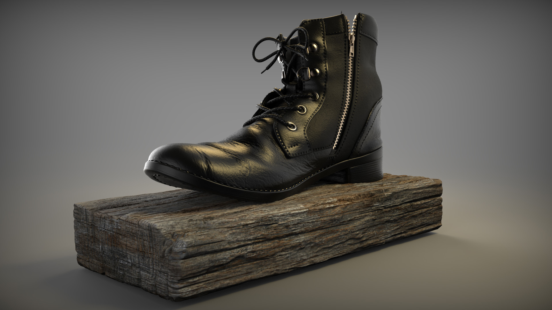 ArtStation - Leather shoe Zbrush