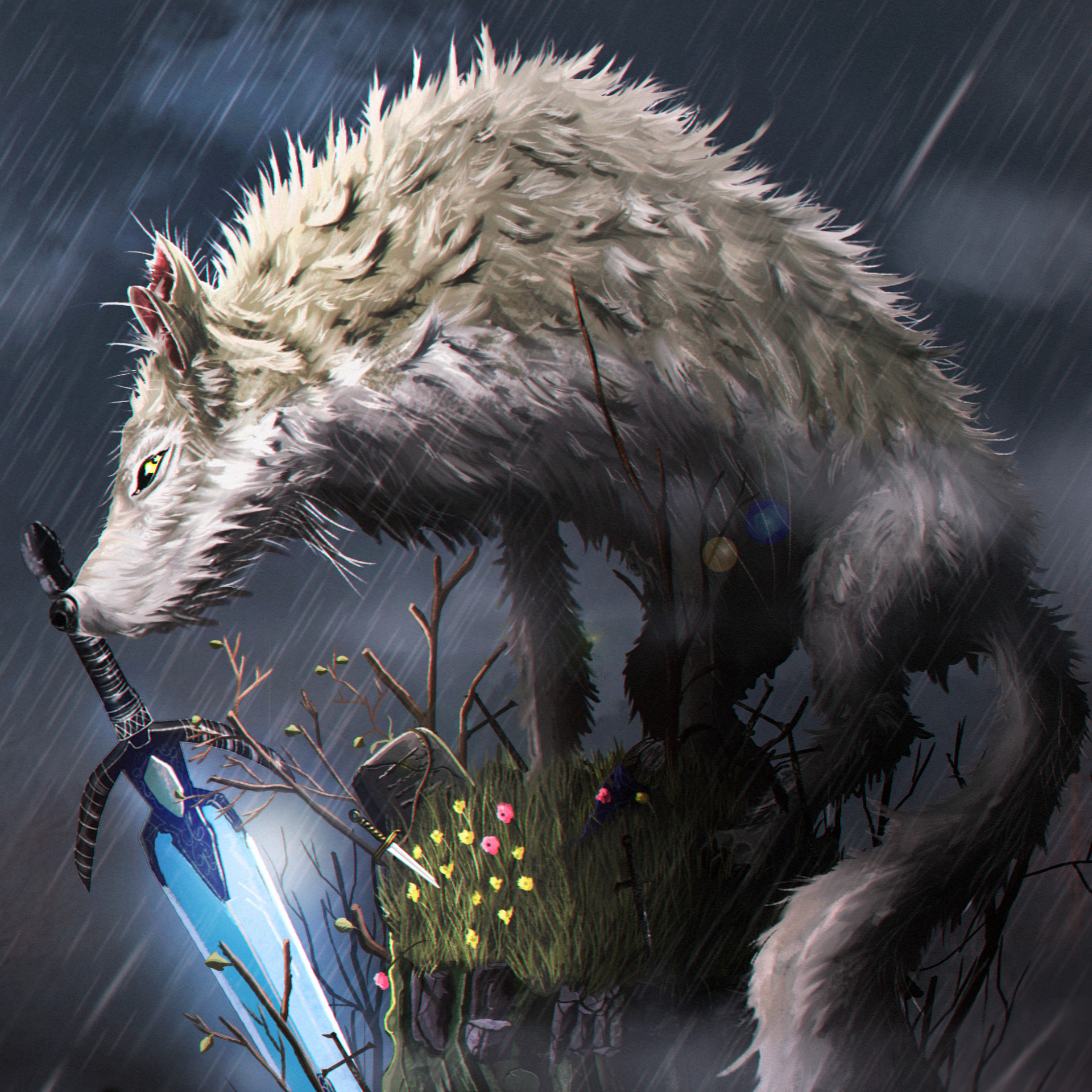 Kyle Grech - DARKSOULS - Sif, The Great Grey Wolf