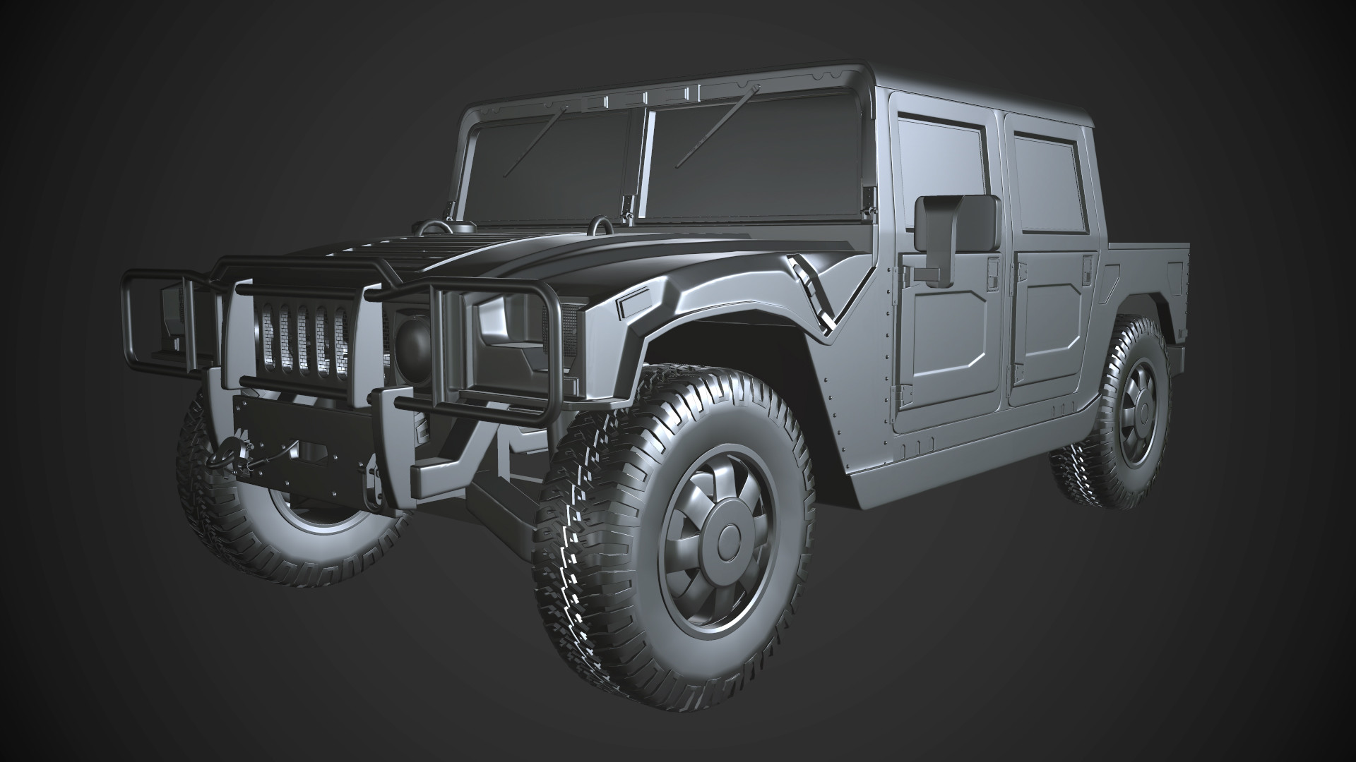 ArtStation - Hummer H1 - Hi-poly modelling