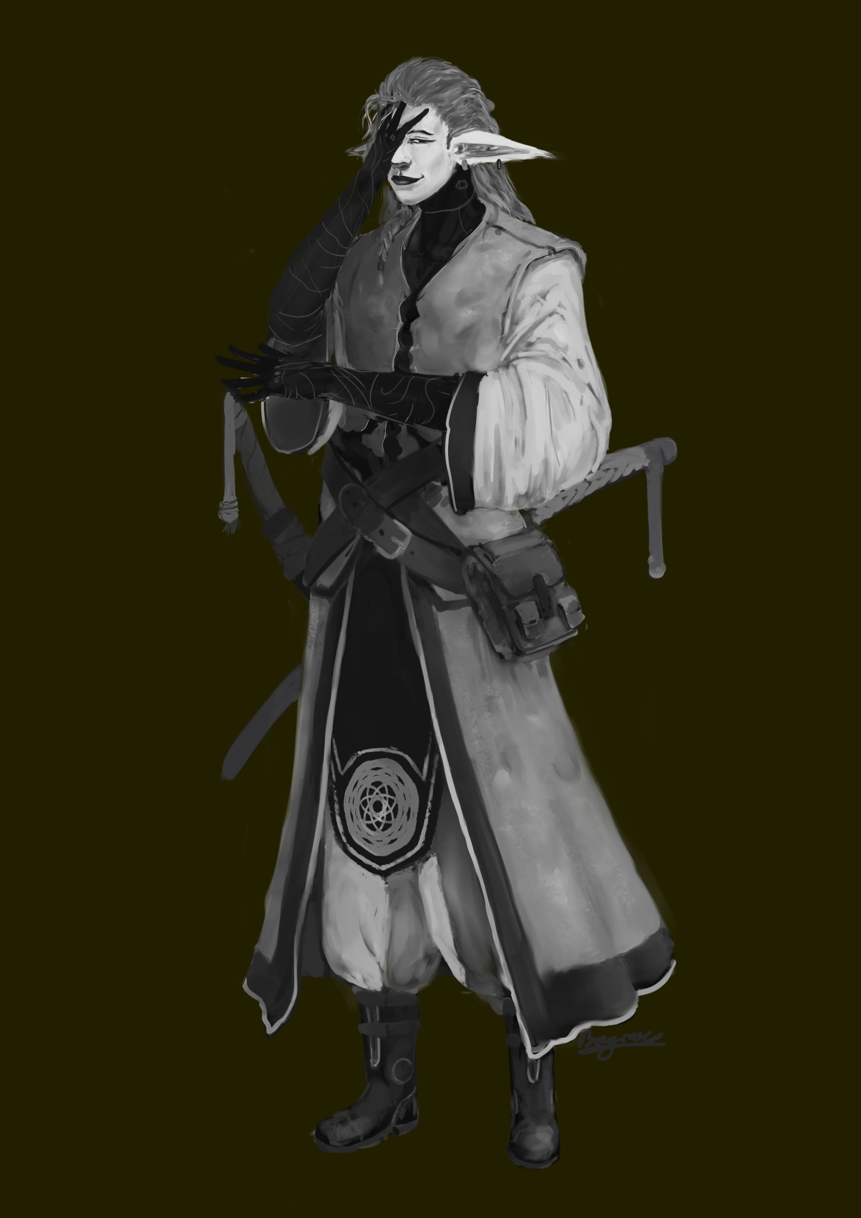 ArtStation - Elven swordsman.