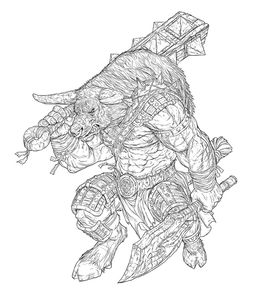 minotaur coloring pages