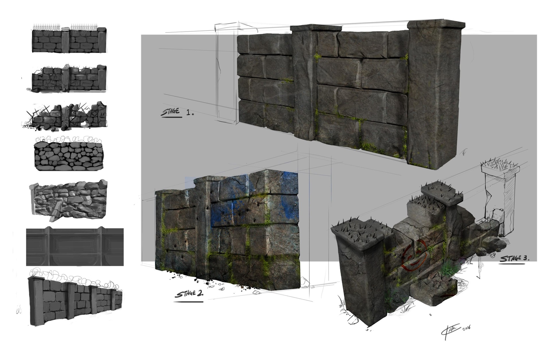 ArtStation - Wall design