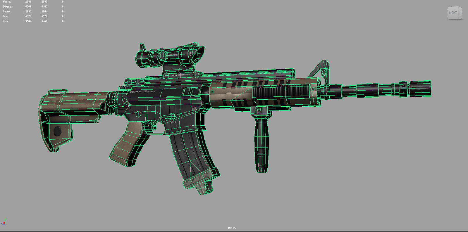 ArtStation - M4 Machine Gun For Game