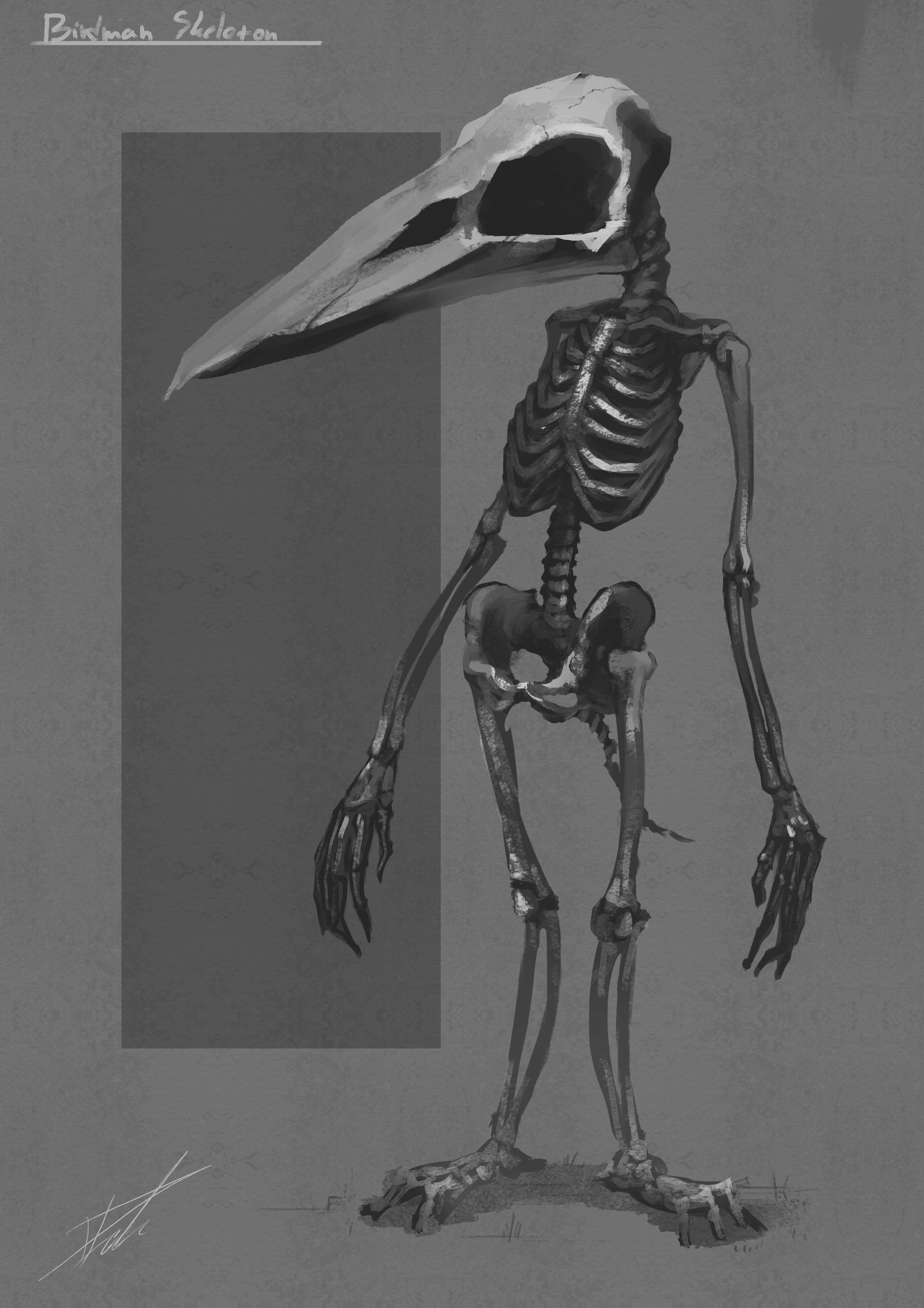 ArtStation - BirdMan Skeleton