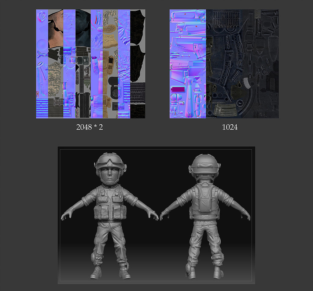 JUBO HWANG - My old SD Military Character With mixamo animations