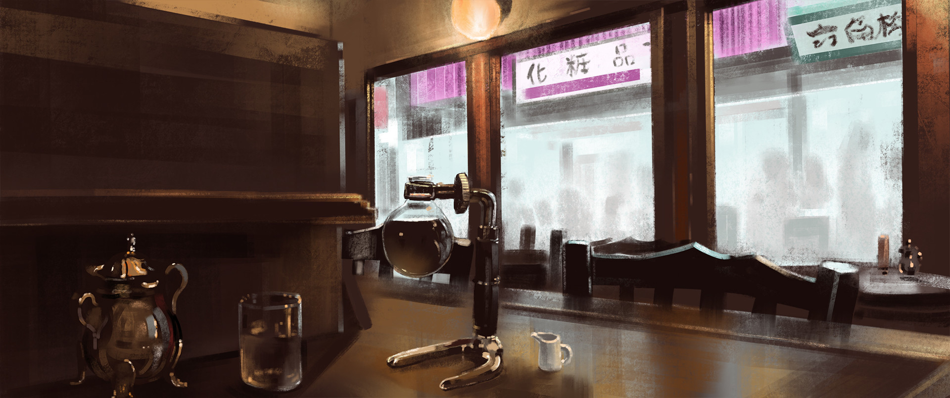ArtStation - Cafe sketch