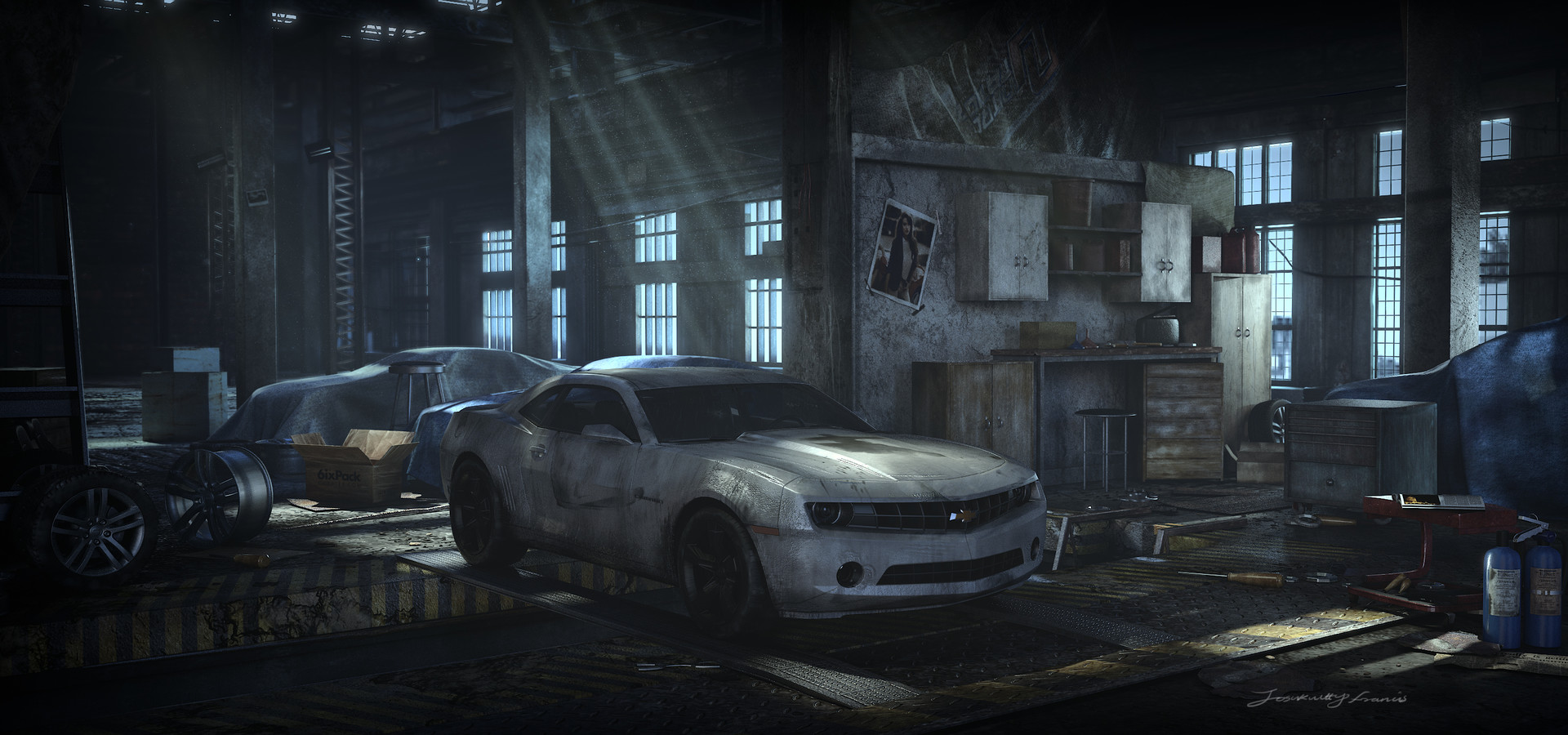 ArtStation - Nitro Nation - Car Garage