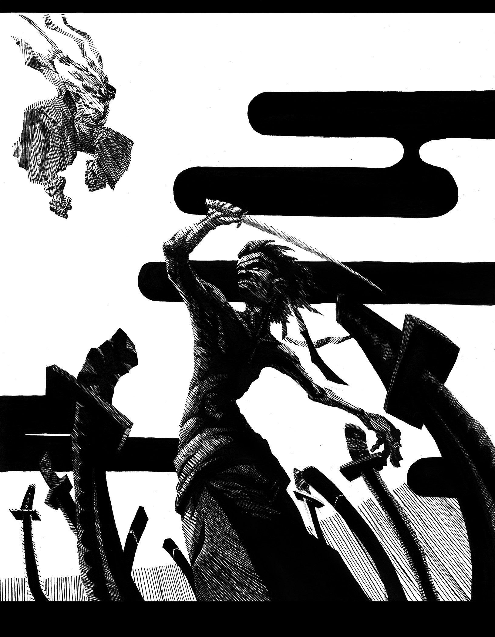 ArtStation - Leaping Samurai