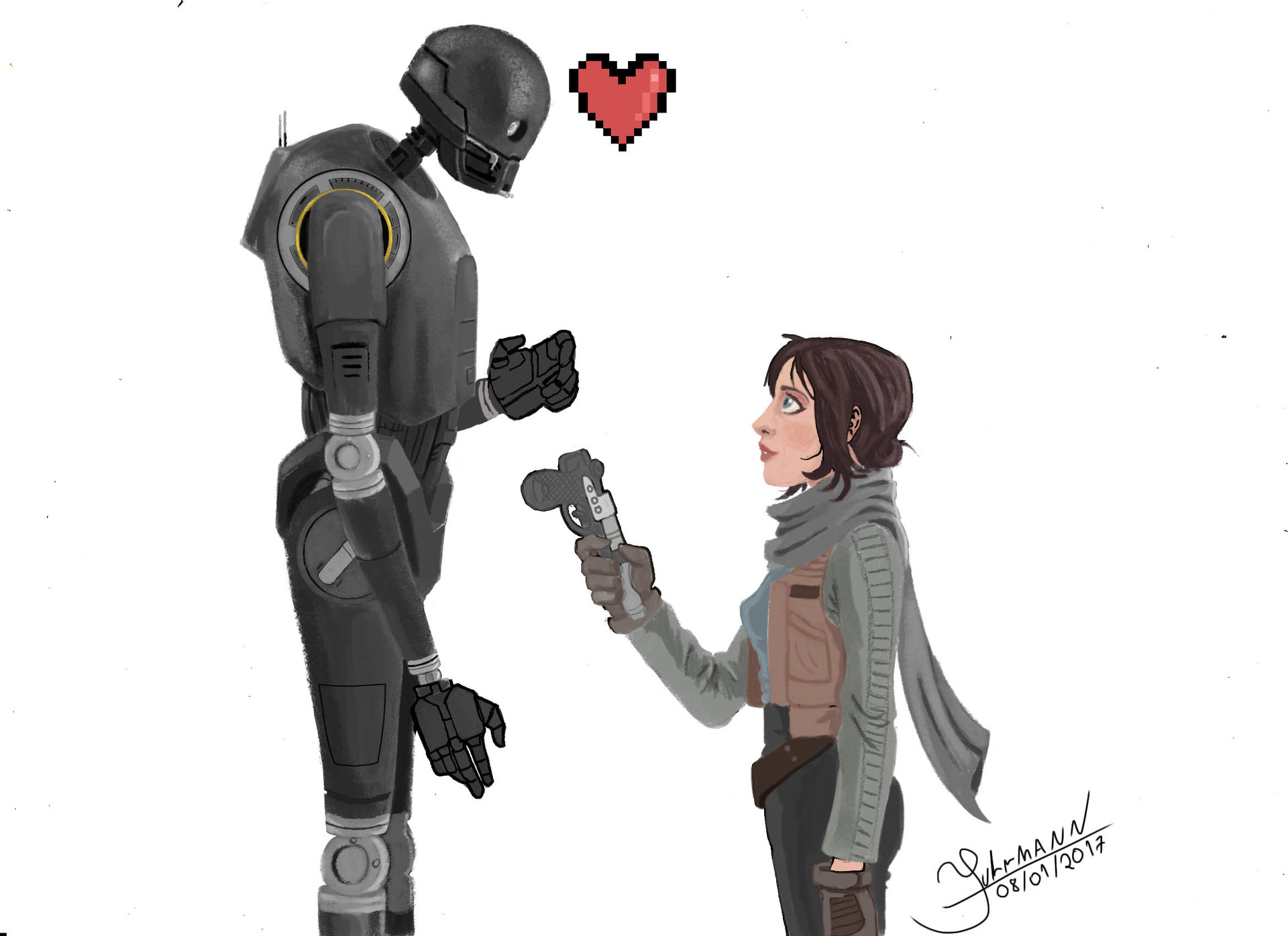 ArtStation - k2so -Your behavior, Jyn Erso, is continually unexpected ...