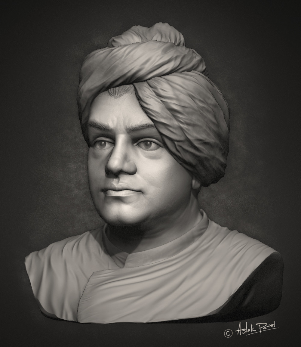 ArtStation - Swami Vivekanand 3D Model | Swami Vivekananda 3D Model by ...