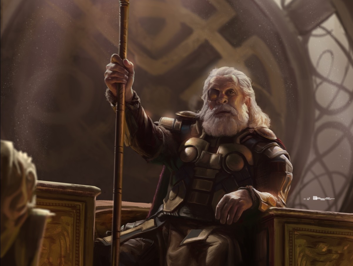 Yanchong Lim - Figure painting excecise 1/n .Odin,King of Asgard