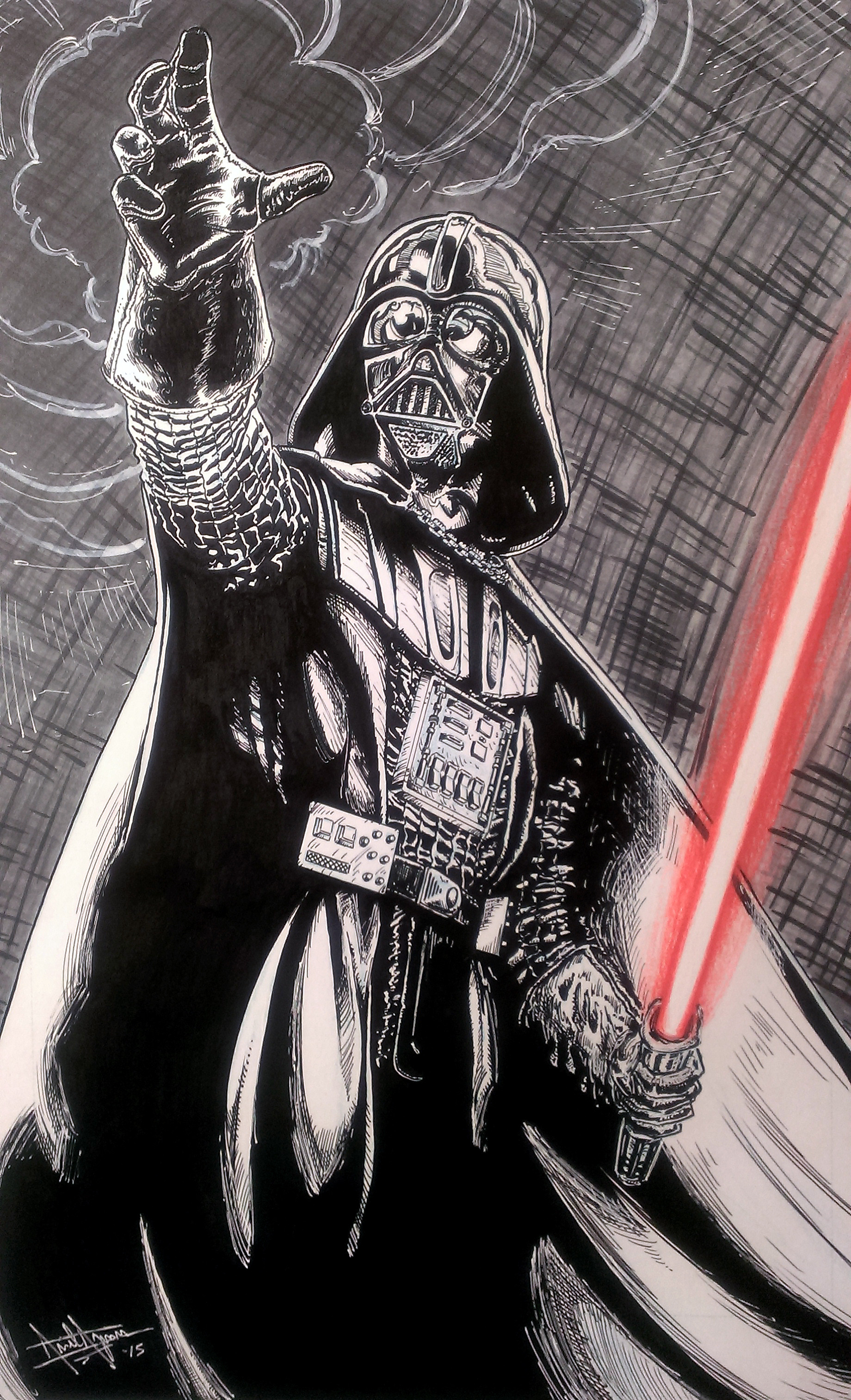 Darth Vader Pen Sketch