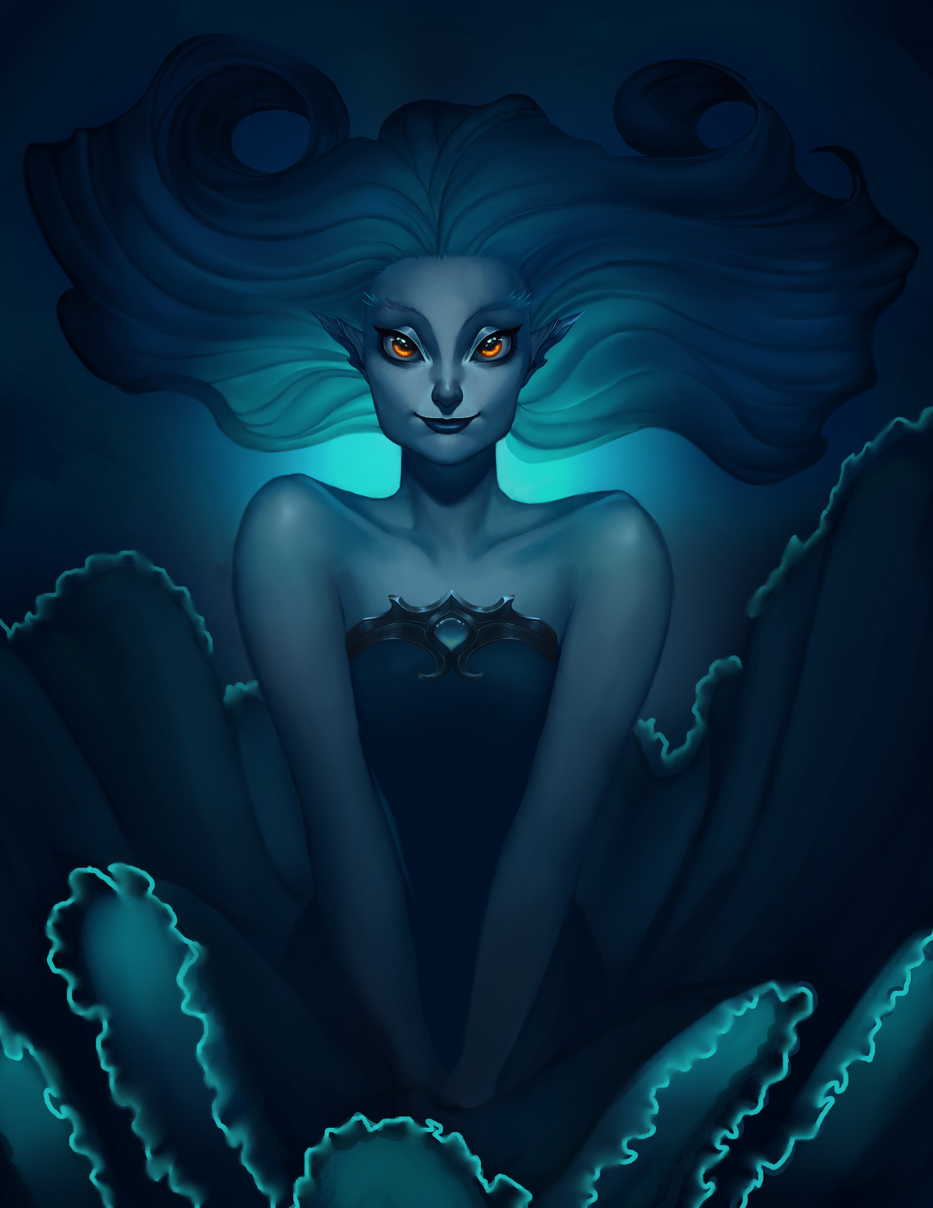 how to draw a water nymph