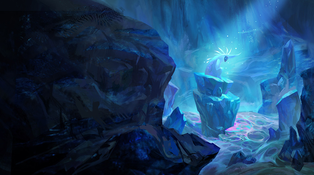 ArtStation - somebody in a blue cave
