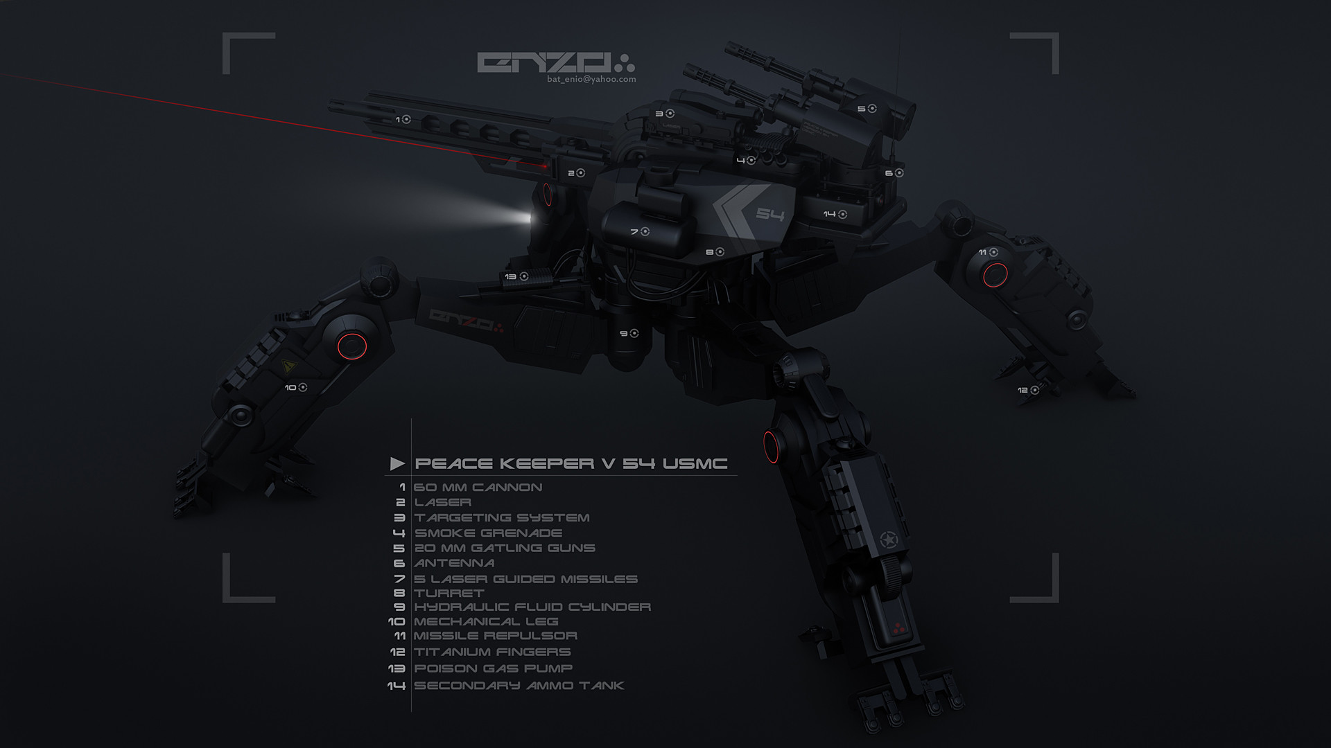 Encho Enchev - Military mech concept