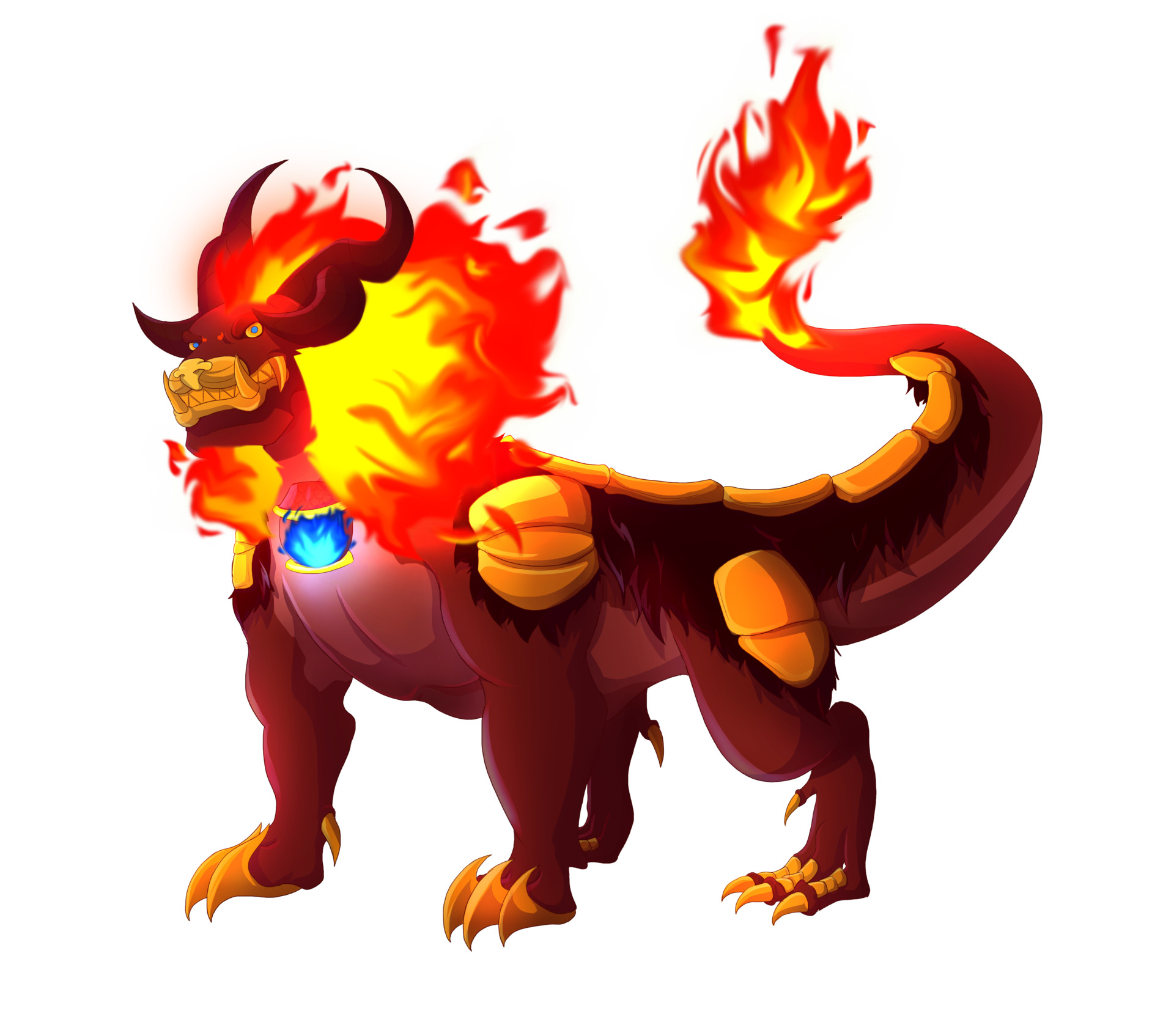 Dragon City Flaming Rock Dragon