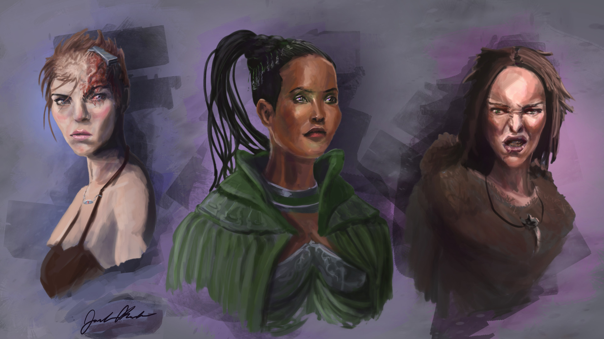 ArtStation - 3 Head Character Design