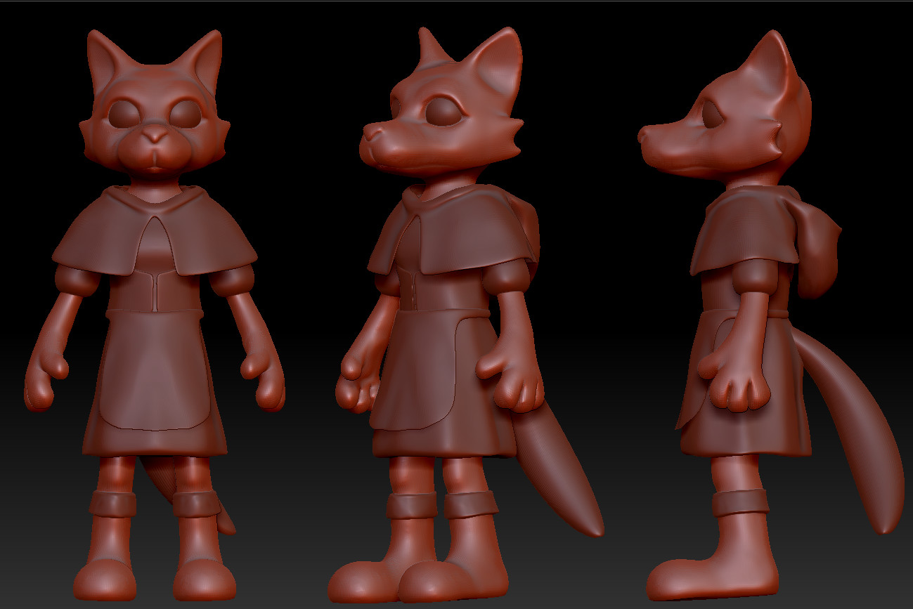 ArtStation - Character Sculpt : Red riding hood Wolf