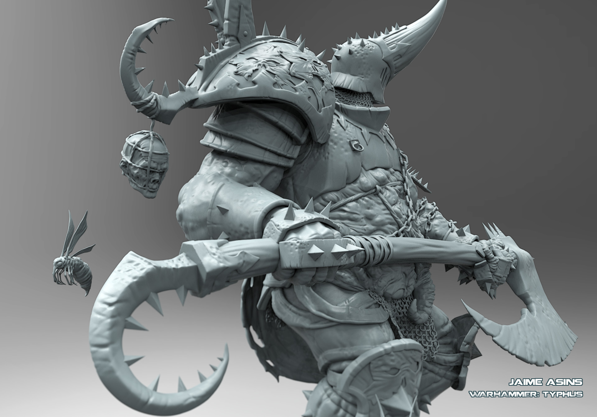 Jaime Asins Ferrandiz - Warhammer- Typhus, the Herald of Nurgle.