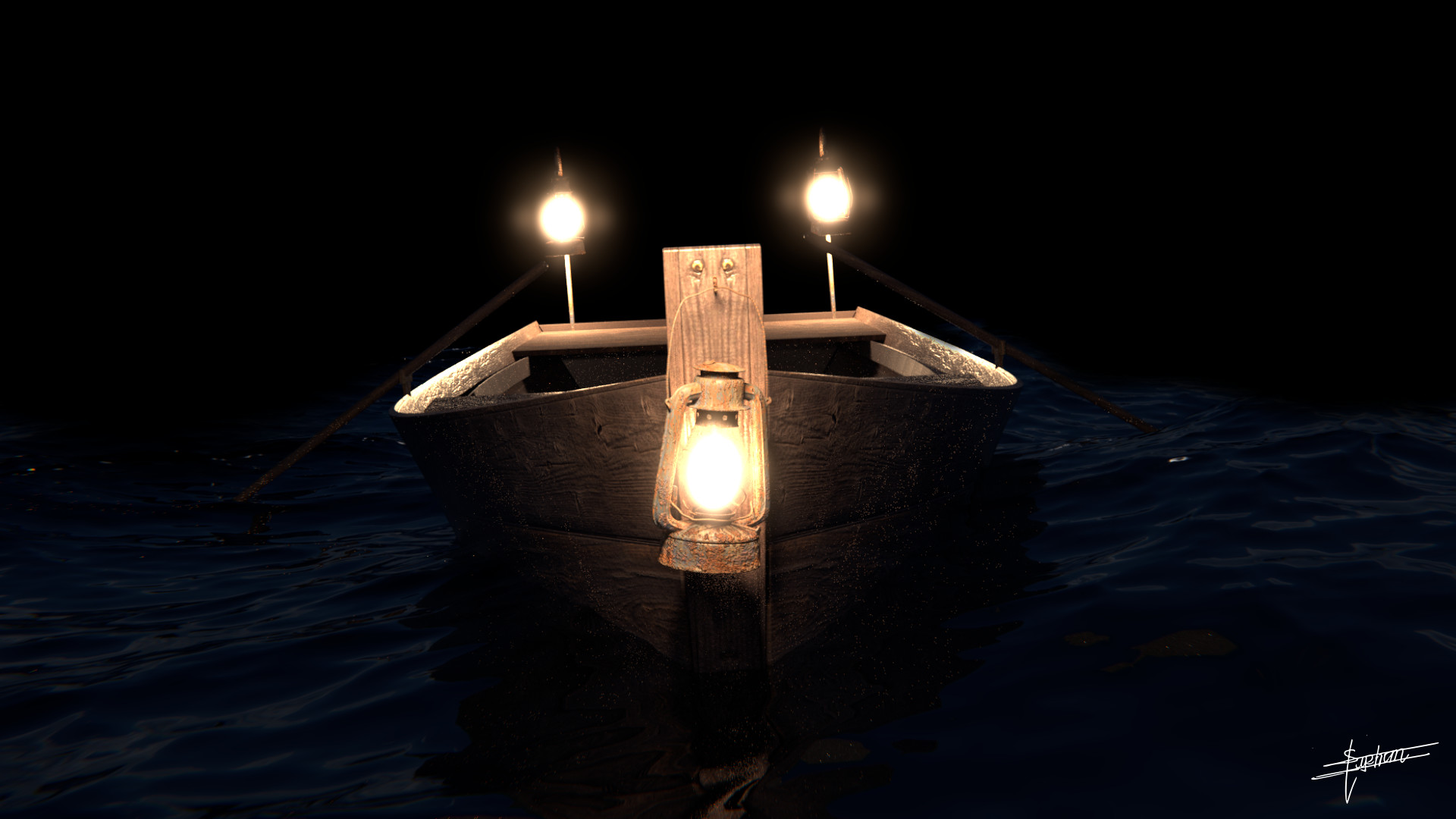 ArtStation - Boat in the Darkness