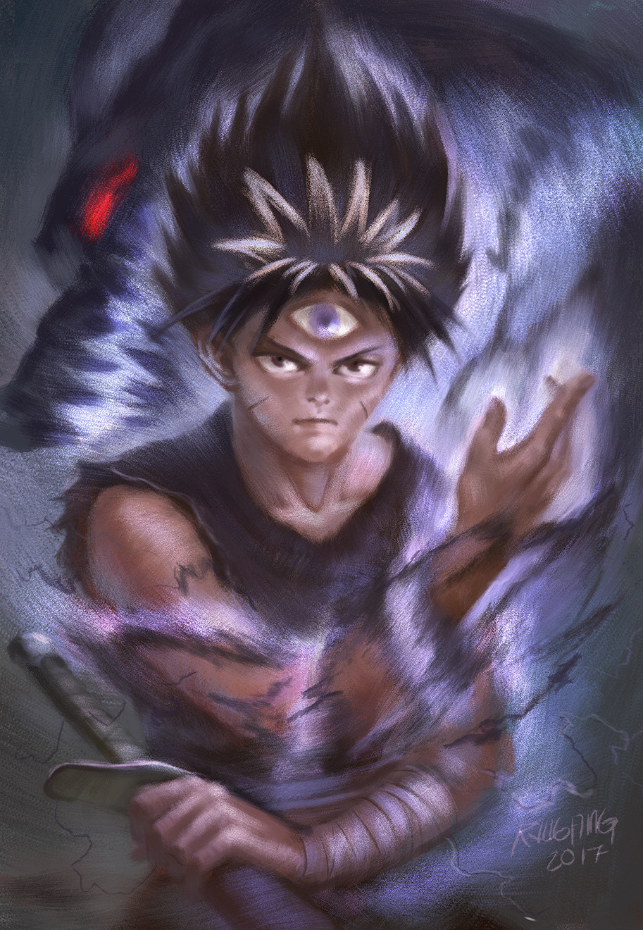 ArtStation - Hiei The Black Dragon Master