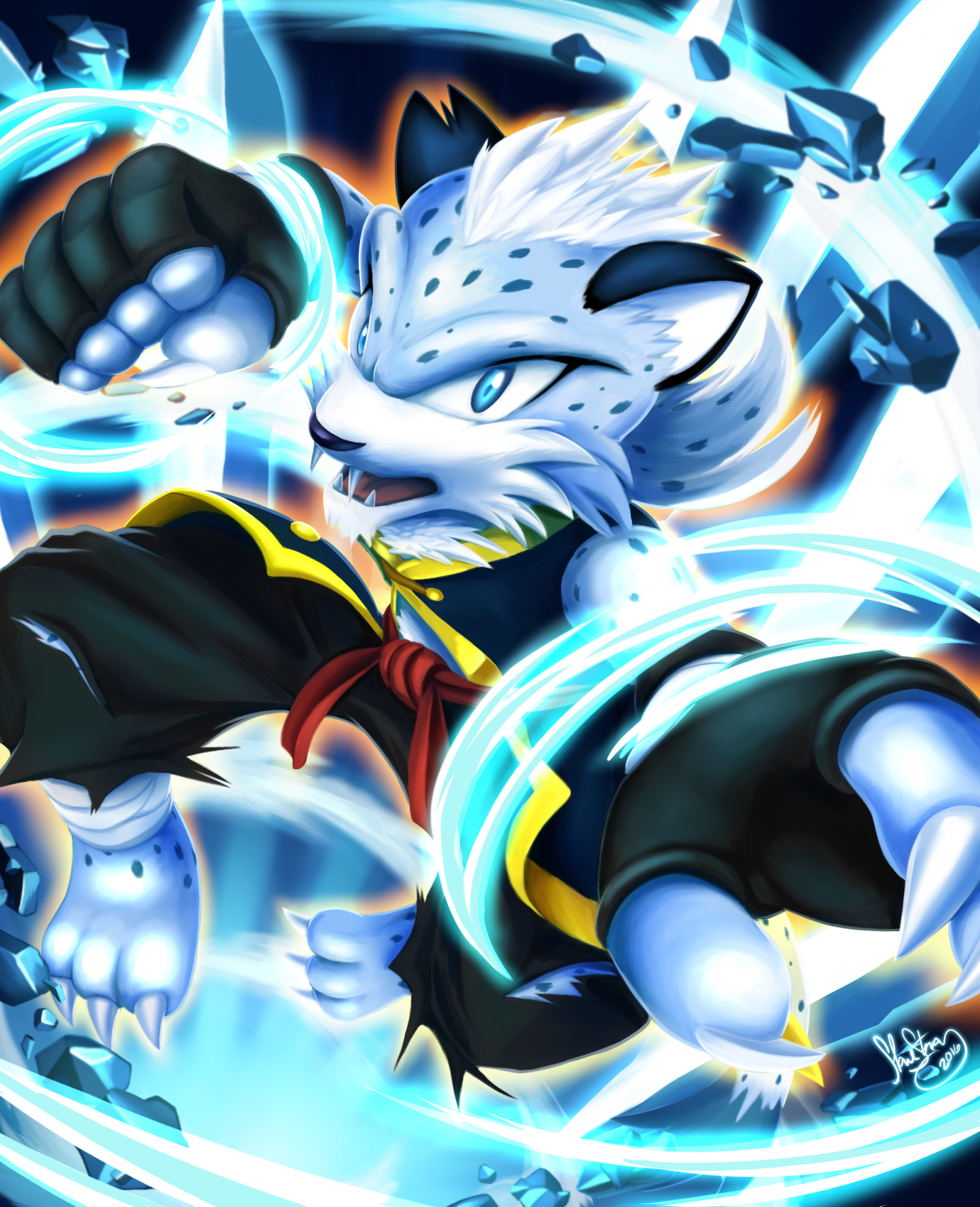 ArtStation - Warrior of the Frozen North, Cobalt the Snow Leopard