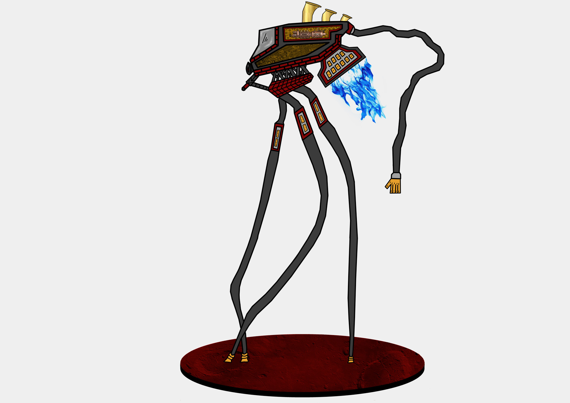 ArtStation - Alien Tripod on Base