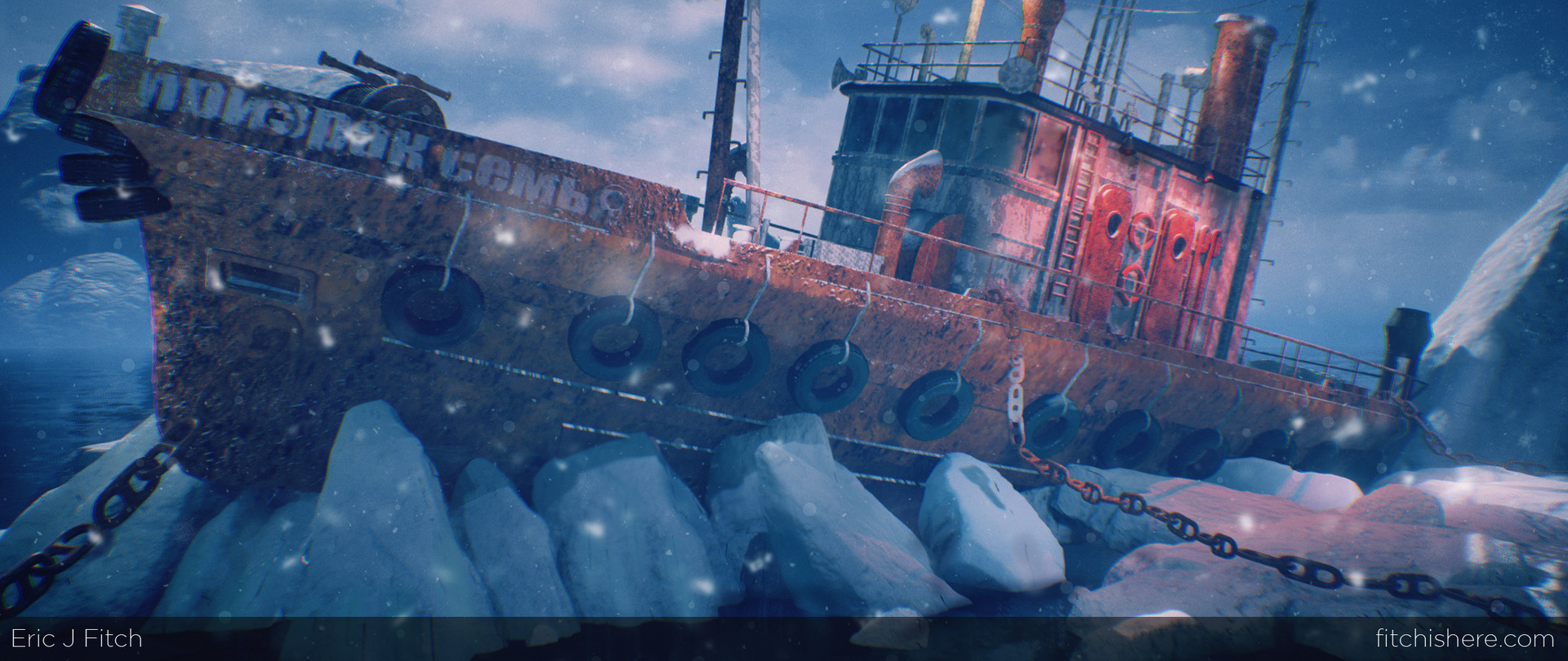 FitchIsHere - Eric J Fitch's 3D Art Portfolio - Snowy Shipwreck (UE4)