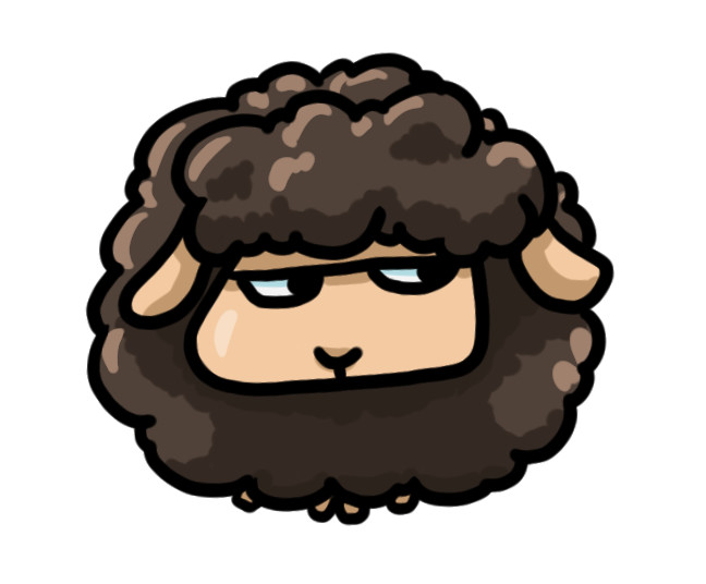 grumpy sheep cartoon