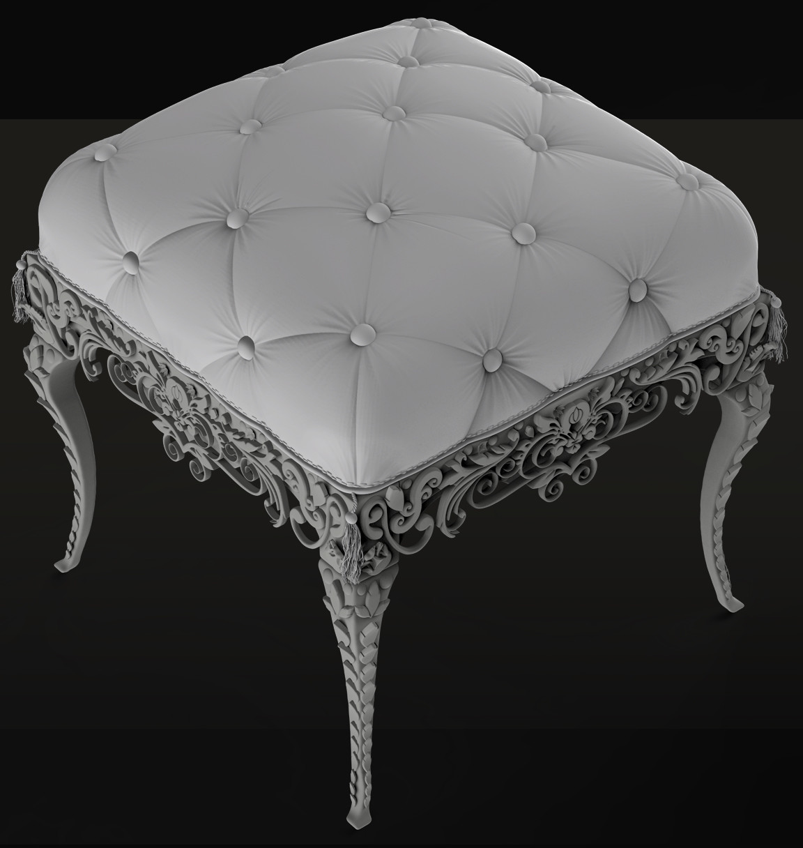 ArtStation - Rococo Footstool