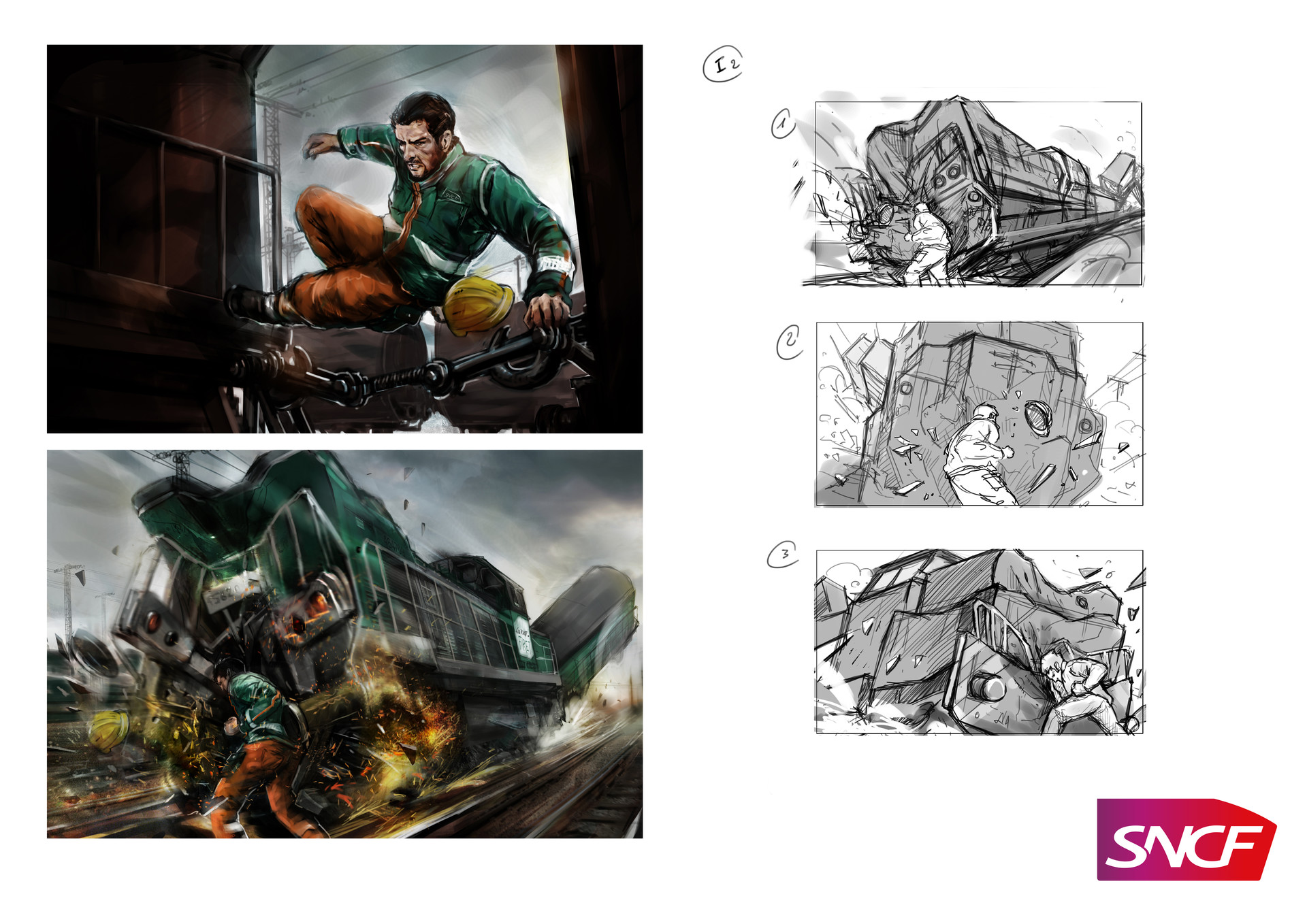 ArtStation - SNCF KEY ART AND STORYBOARD
