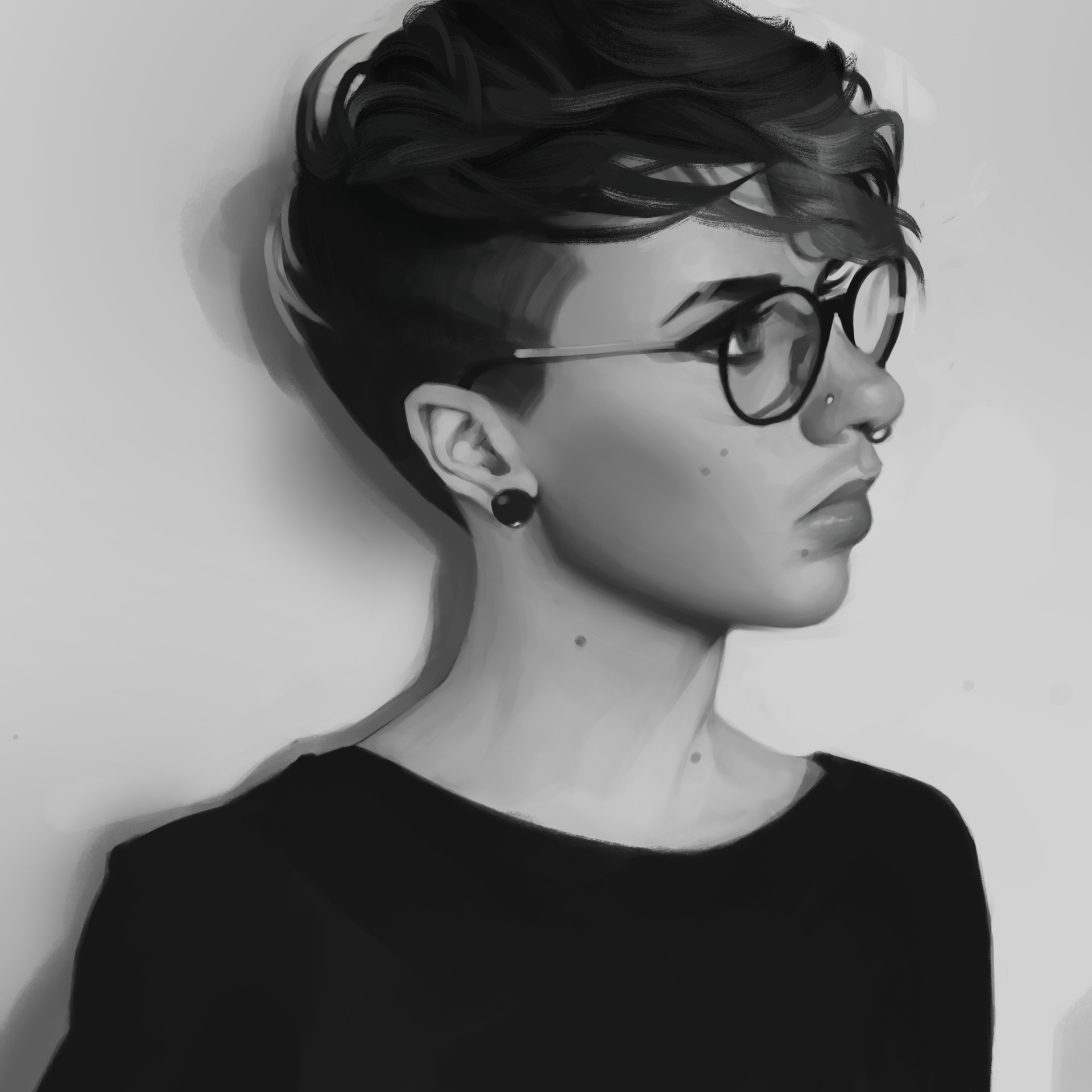 Androgynous Face Drawing