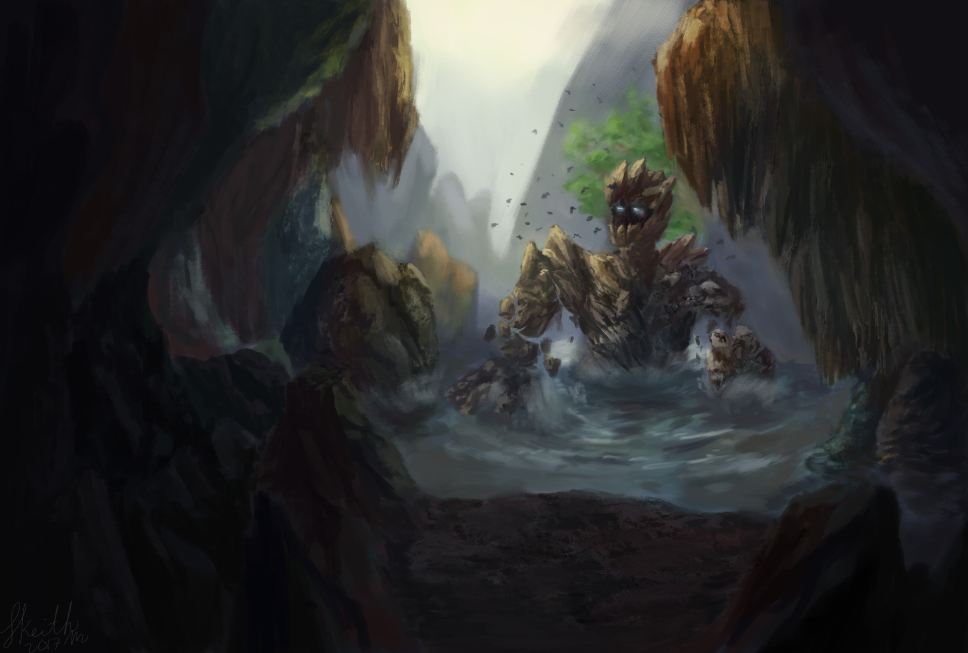 ArtStation - A Golem's Final Moment