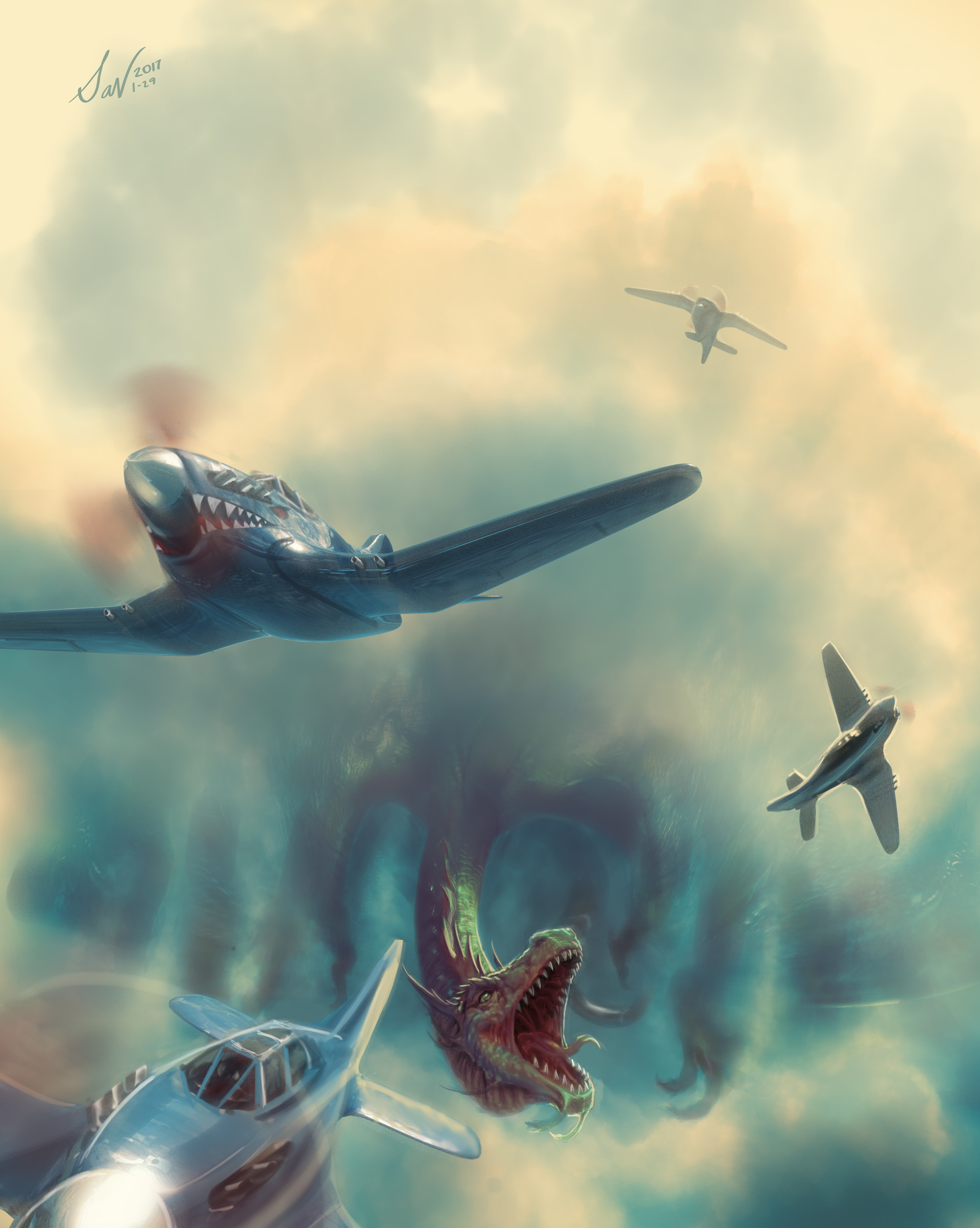 ArtStation - World War Dragon, Scott Vigil