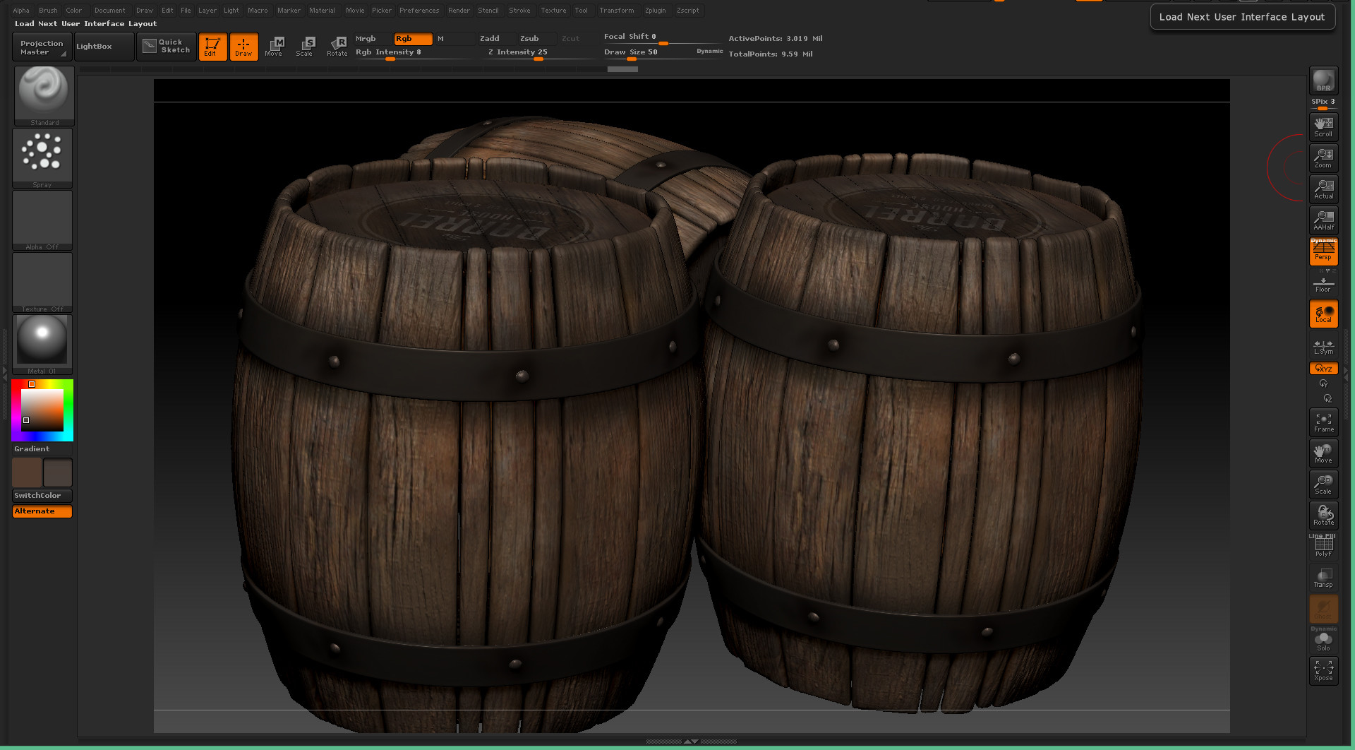 ArtStation - Wooden Barrel