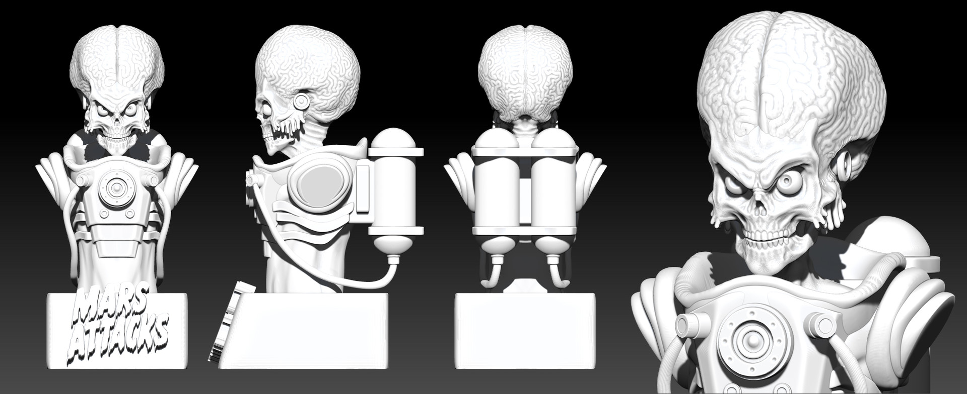 ArtStation - Mars Attacks Bust