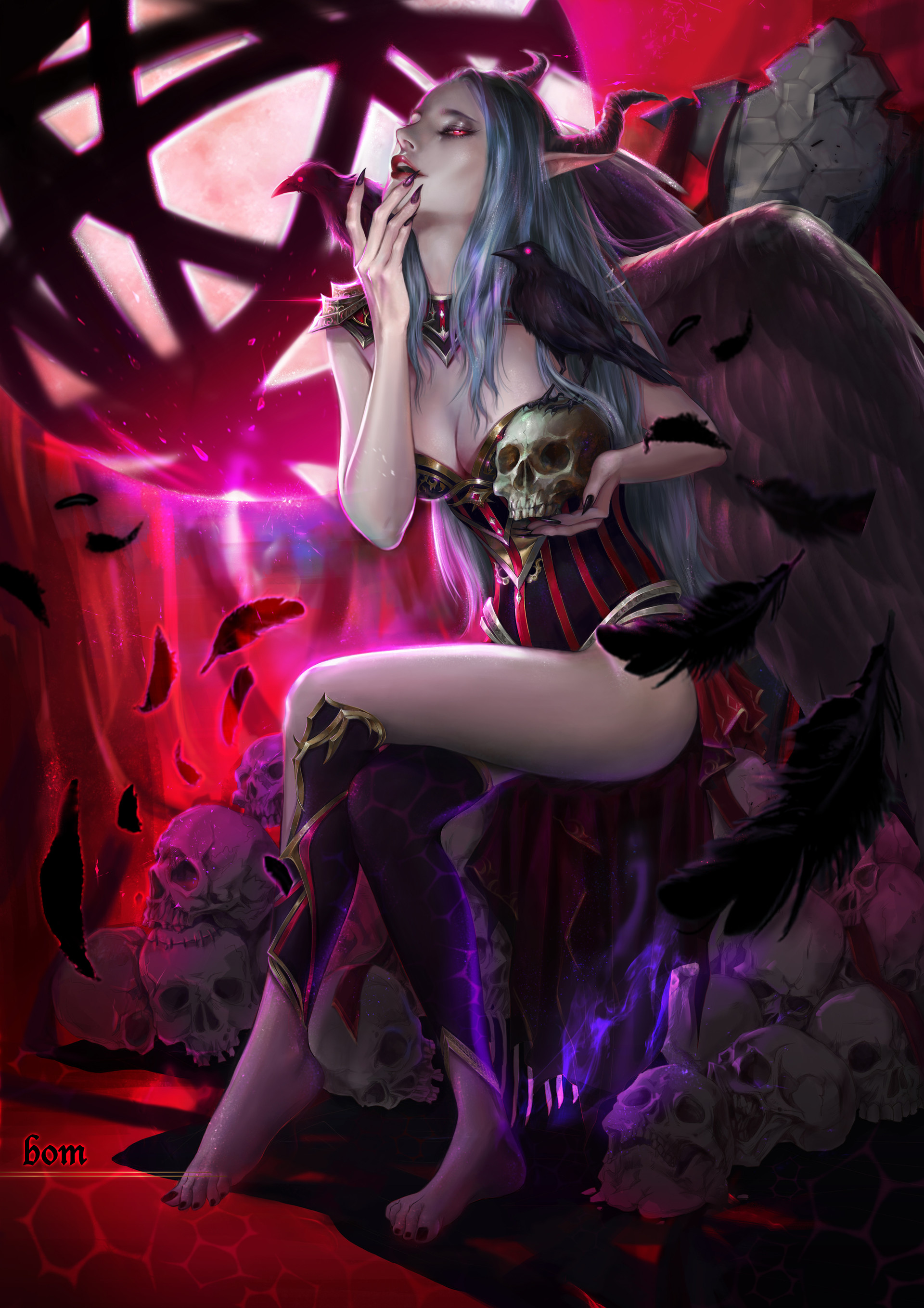 Succuba by Bom R (xpost r/ImaginaryMonsterGirls) : r/ImaginaryDemons